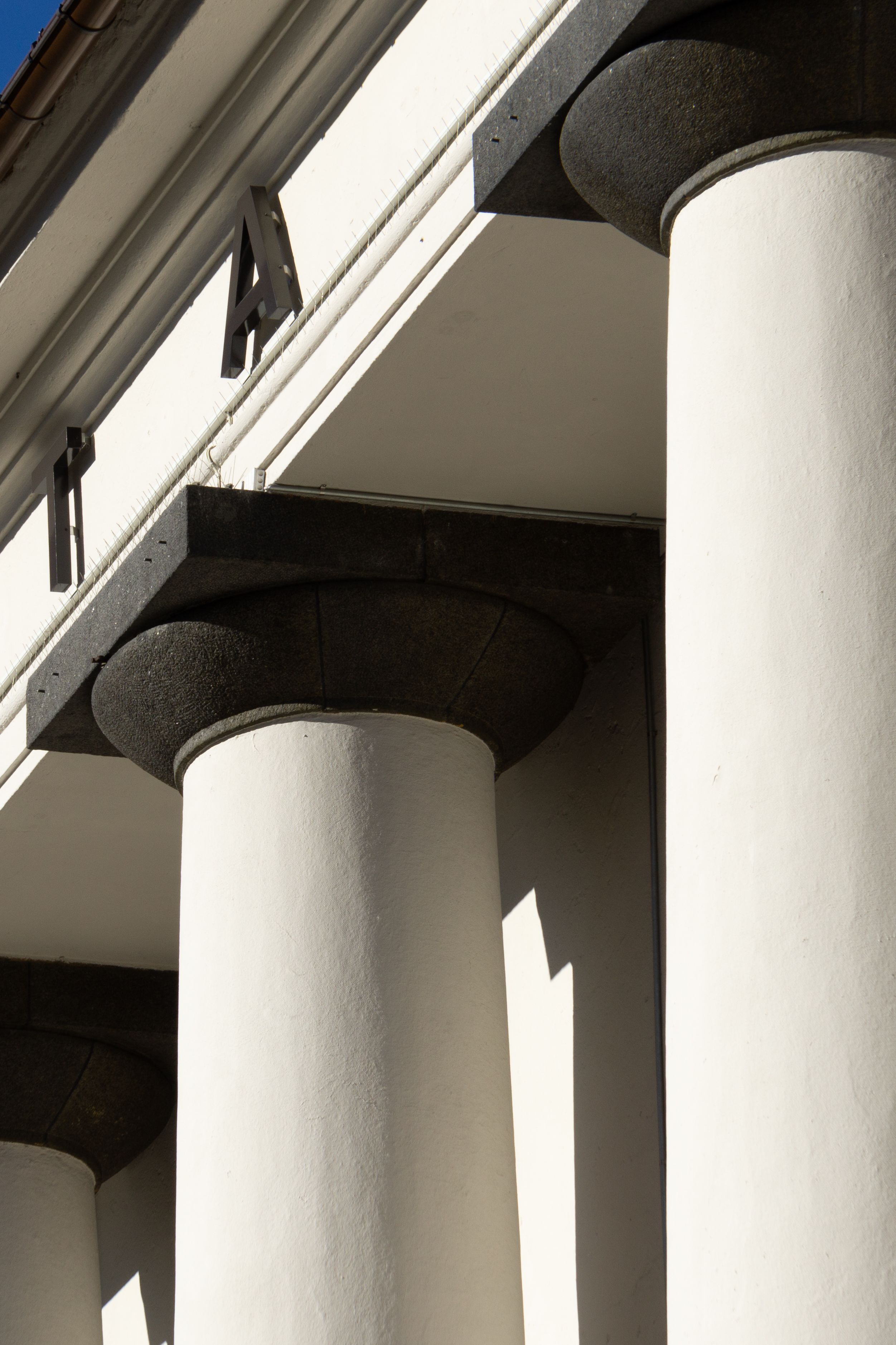 Modern Minimalist White And Black Columns on Facade of Building · Free ...