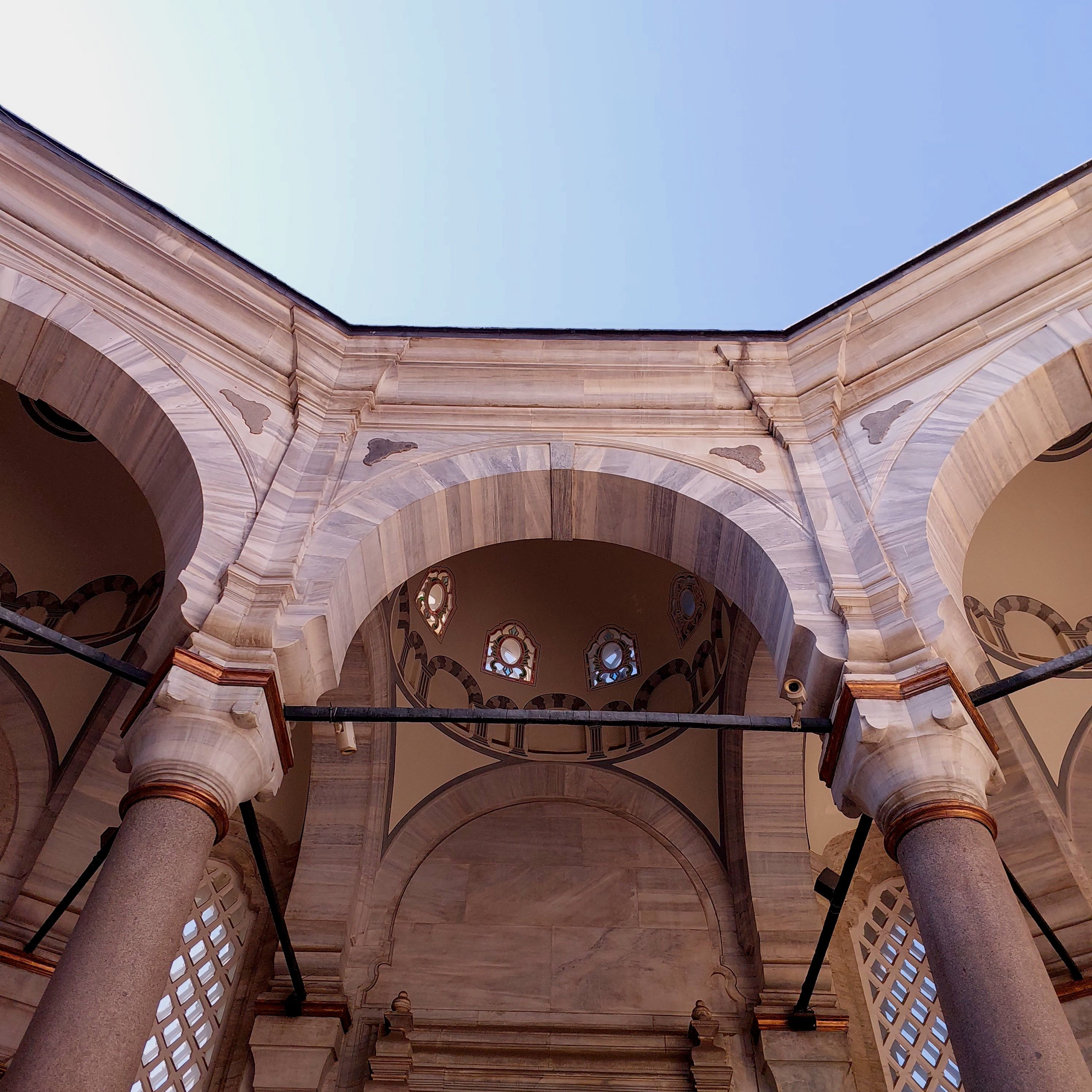 Low Angle Shot of Arcades of the Nuruosmaniye Mosque · Free Stock Photo