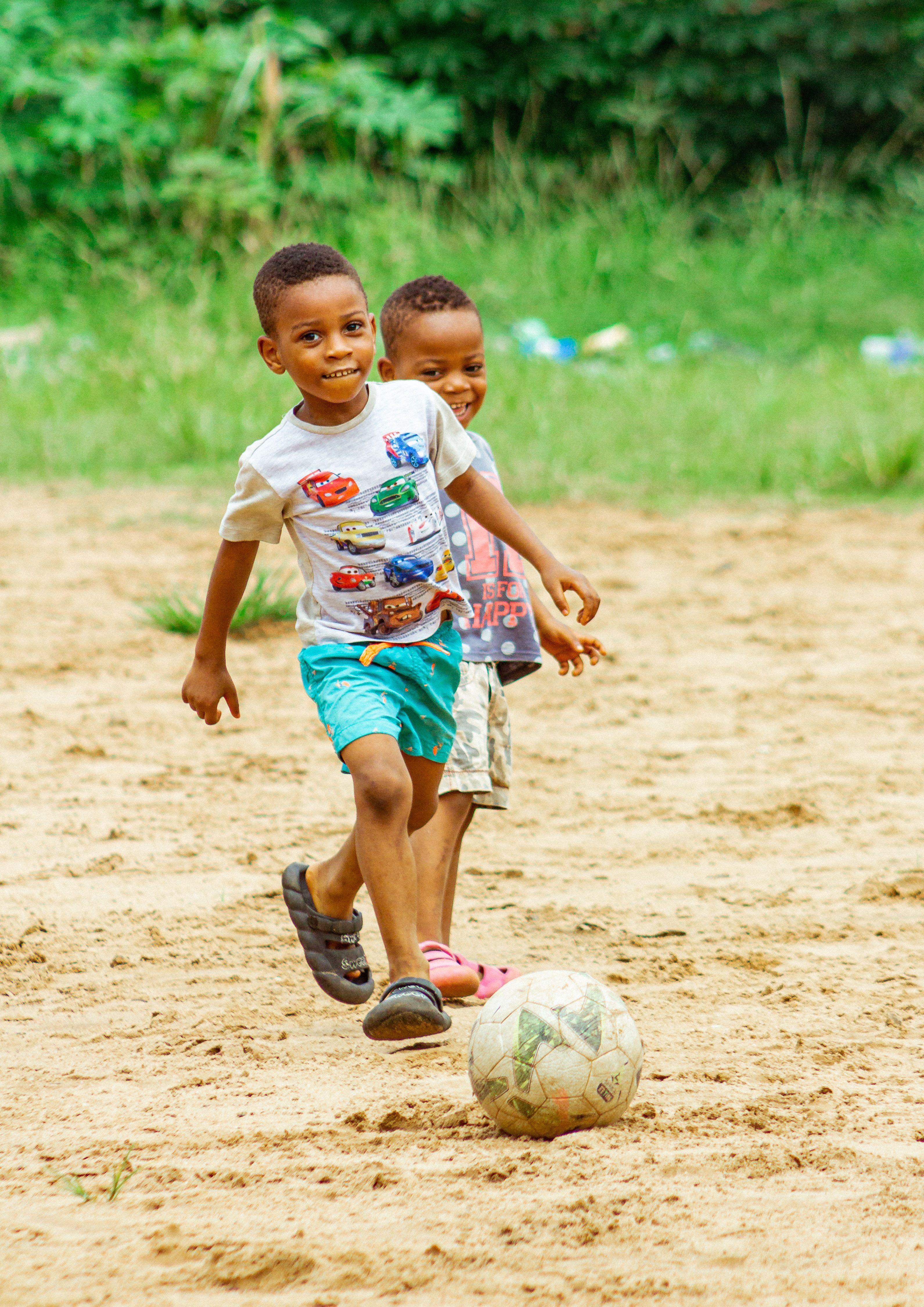 Little Boys Playing Football · Free Stock Photo