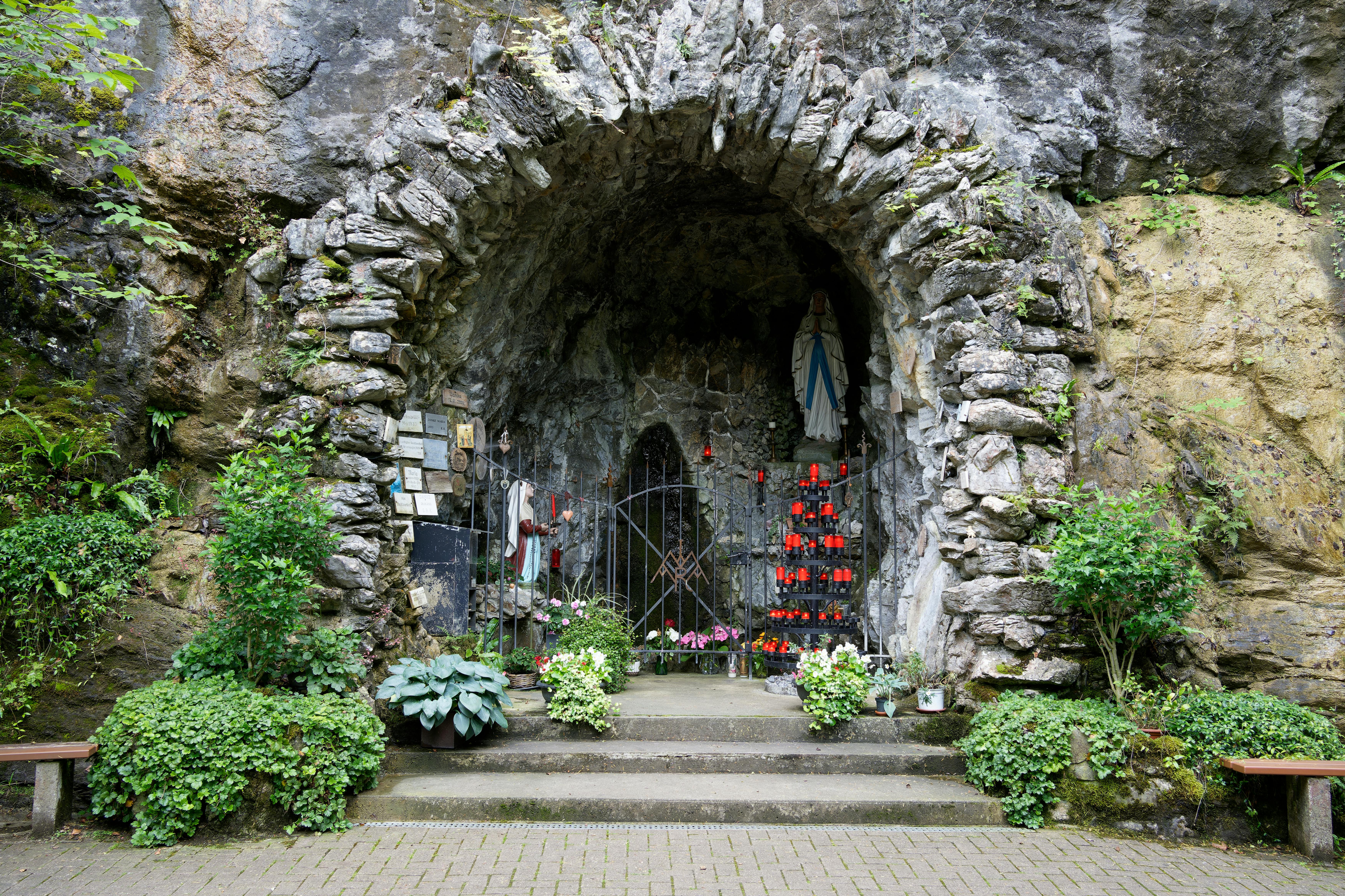 A Grotto with Religious Statues · Free Stock Photo