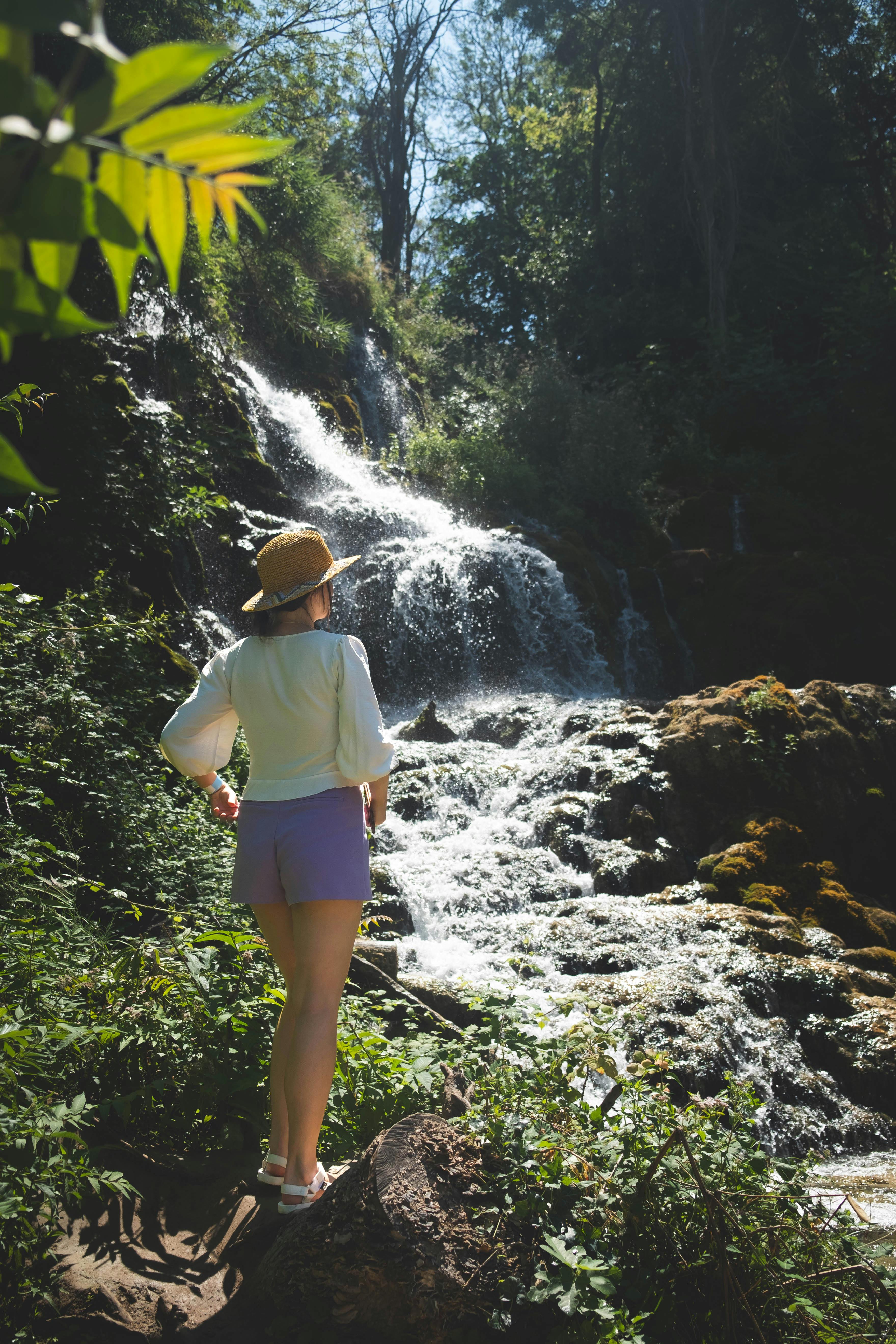 Woman at Waterfall · Free Stock Photo