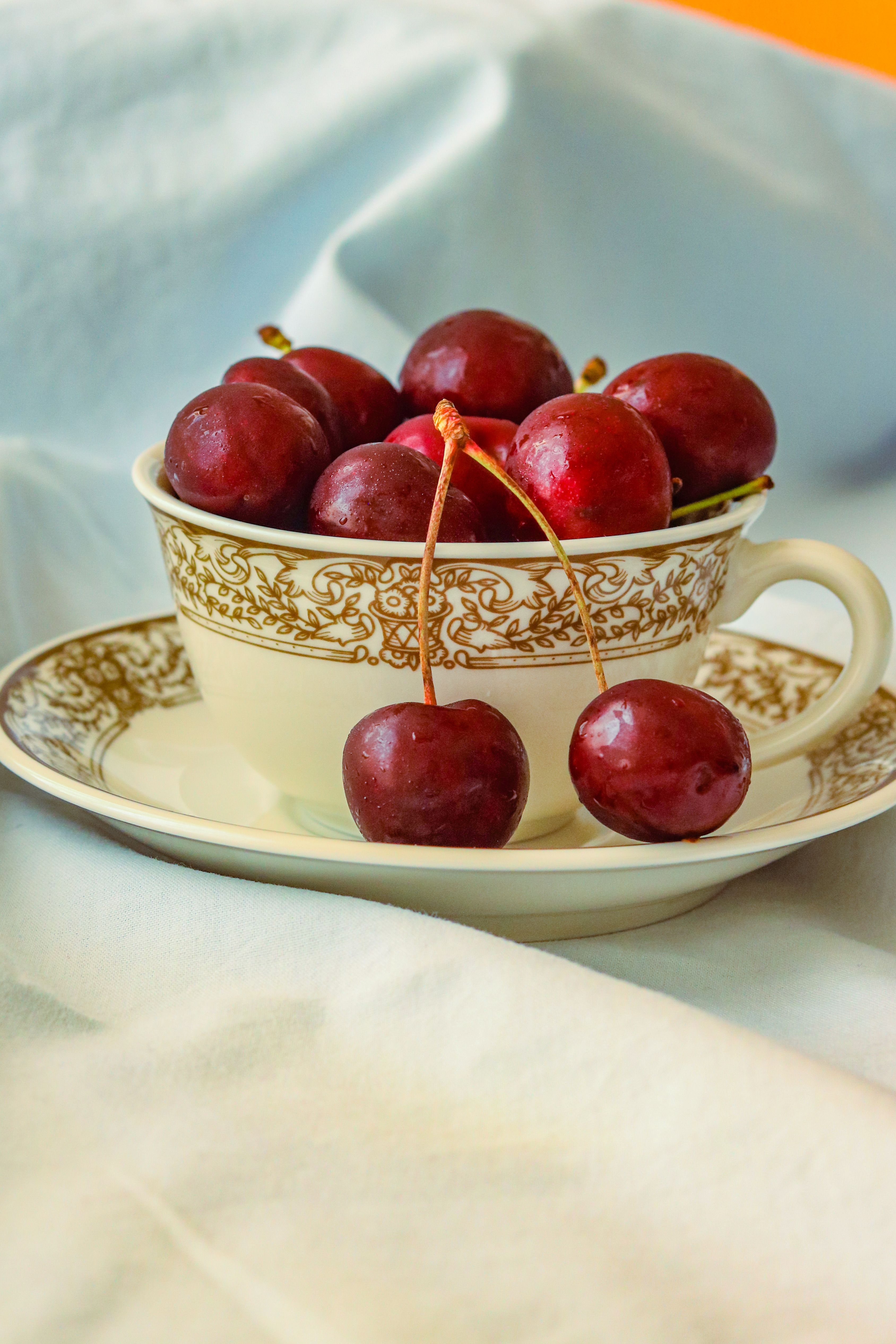 Close-up of a Cup with Cherries · Free Stock Photo
