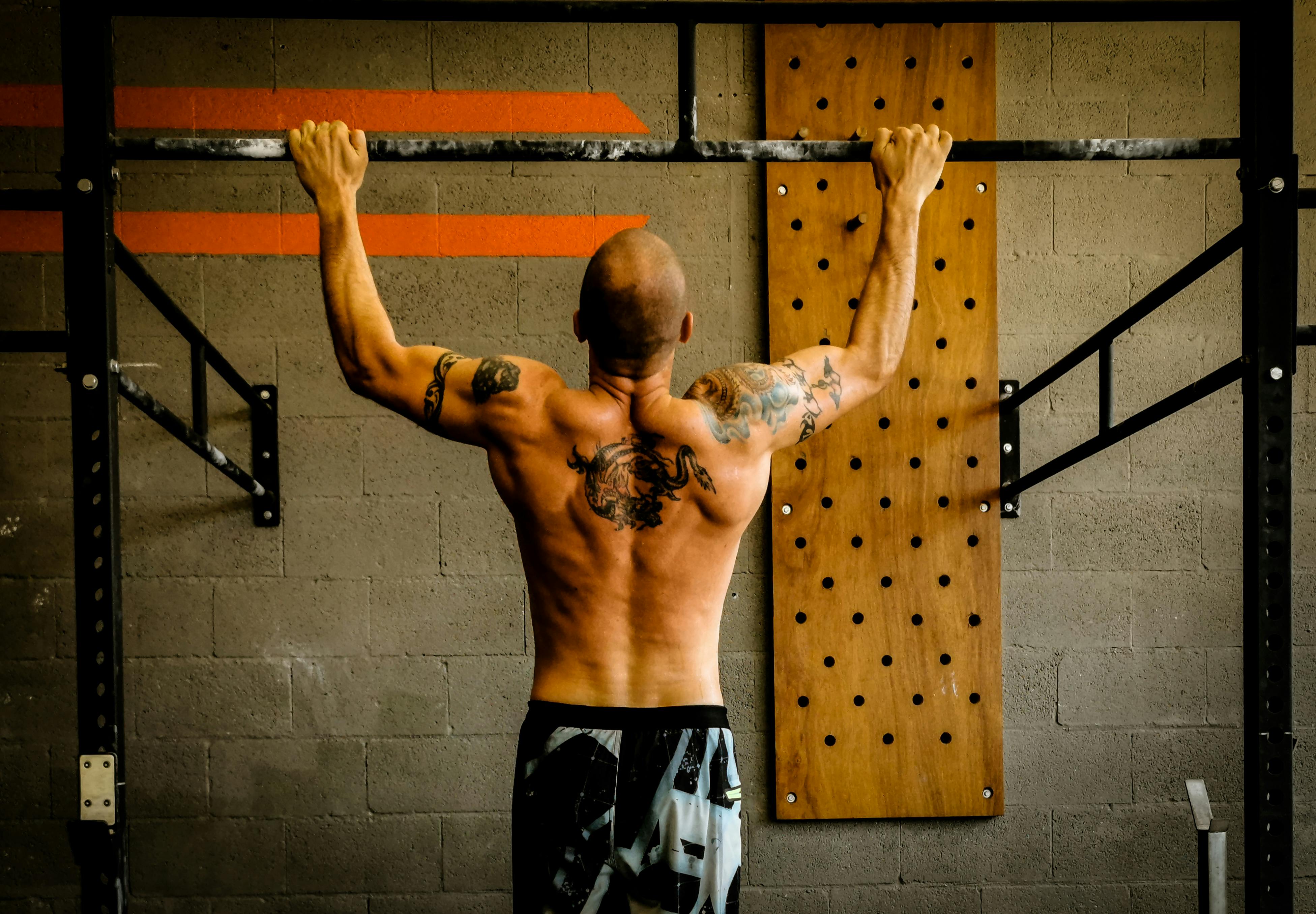 Free stock photo of back exercise, bar, crossfit
