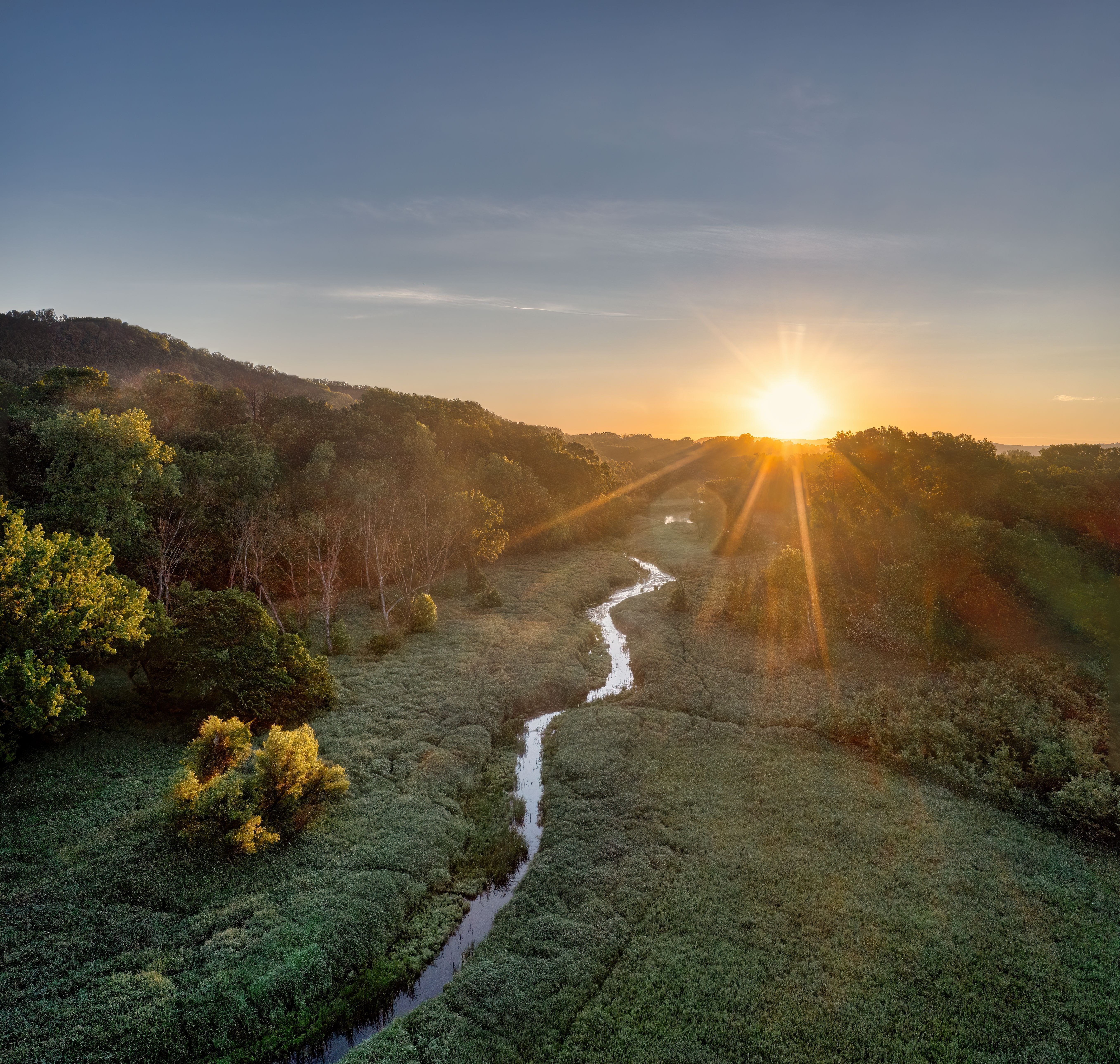 Landscape of Countryside at Sunset · Free Stock Photo