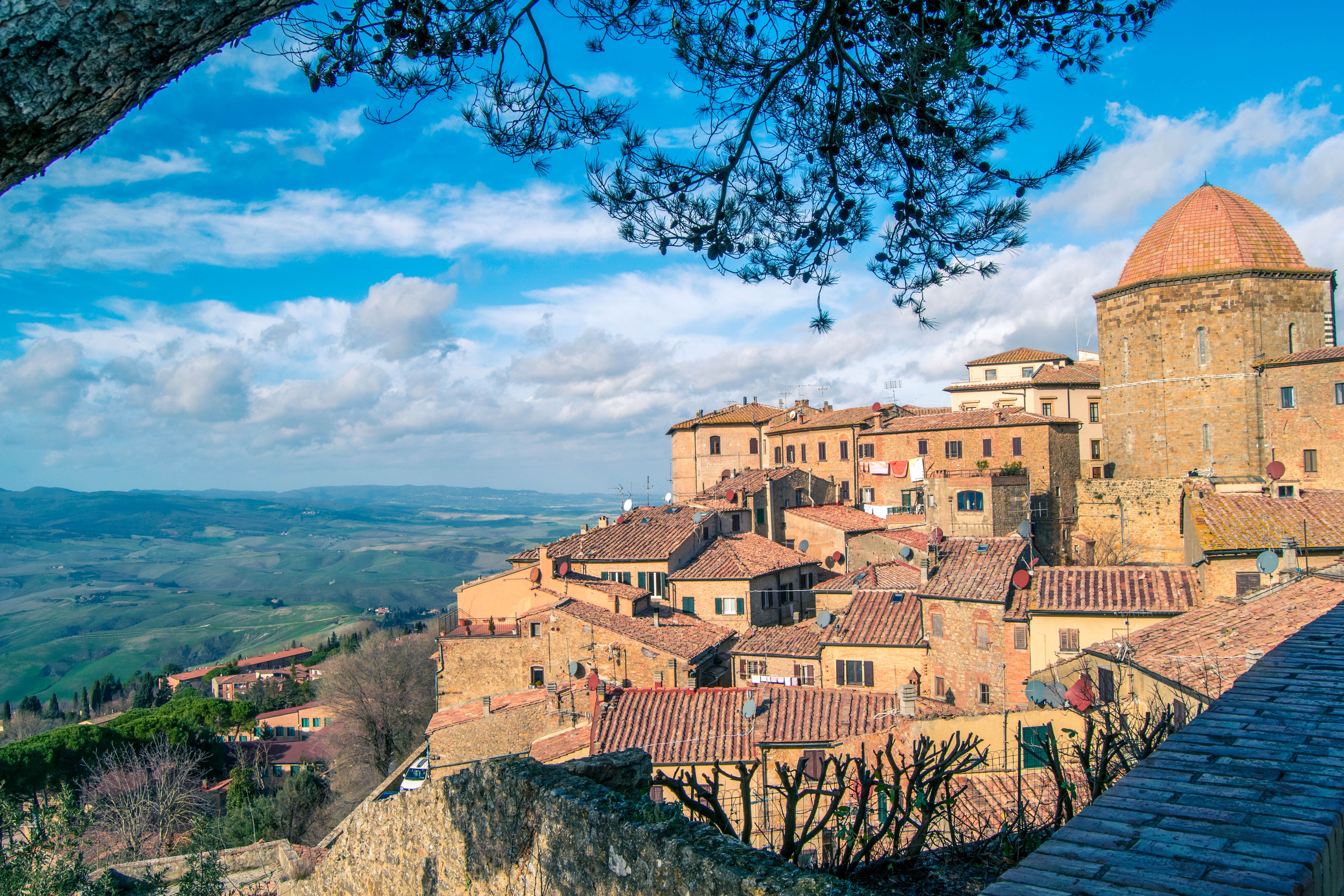 Scenic Volterra Village in Italy on Hill · Free Stock Photo