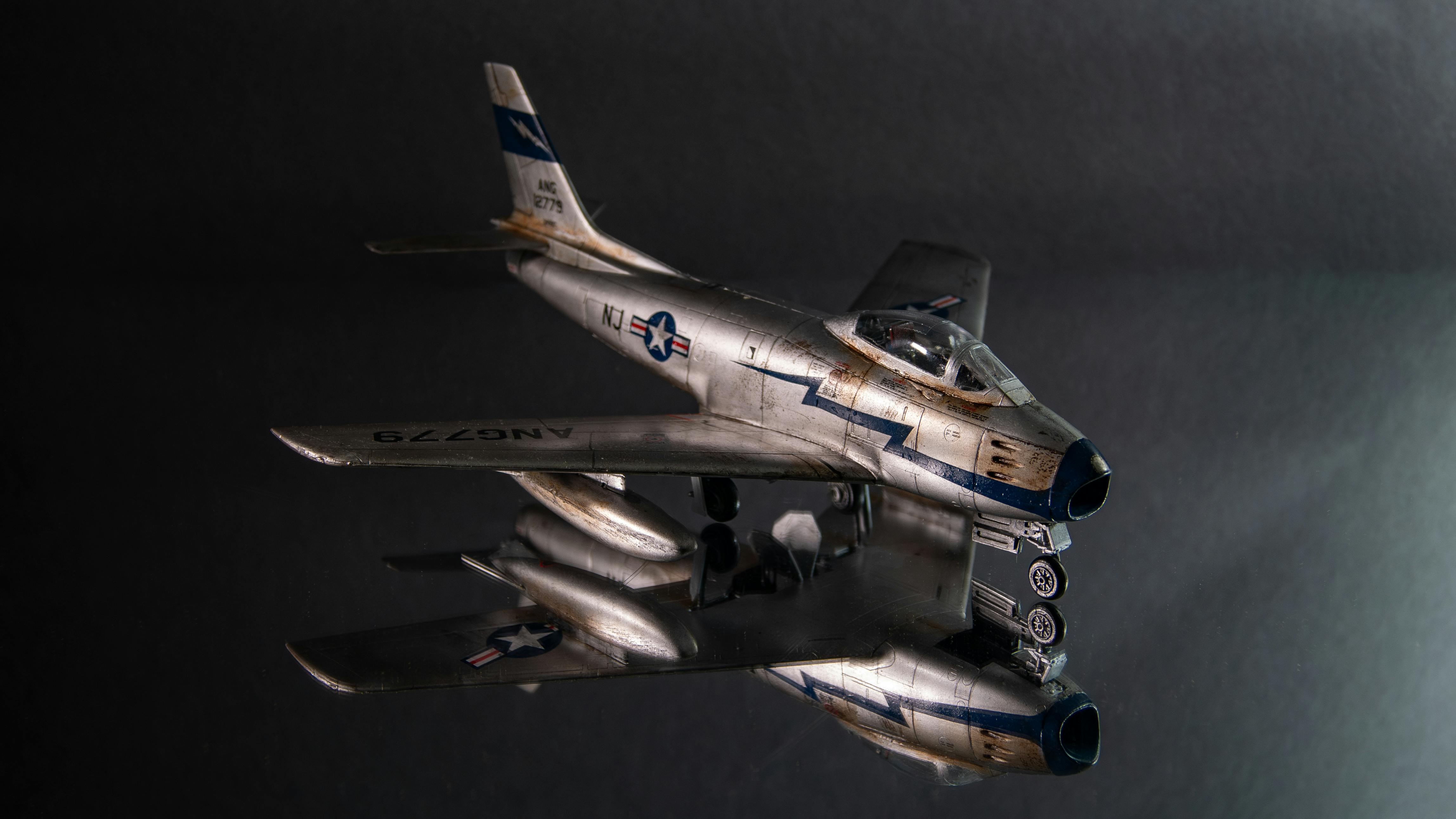 Scale Model of F-86 Sabre Fighter Jet · Free Stock Photo