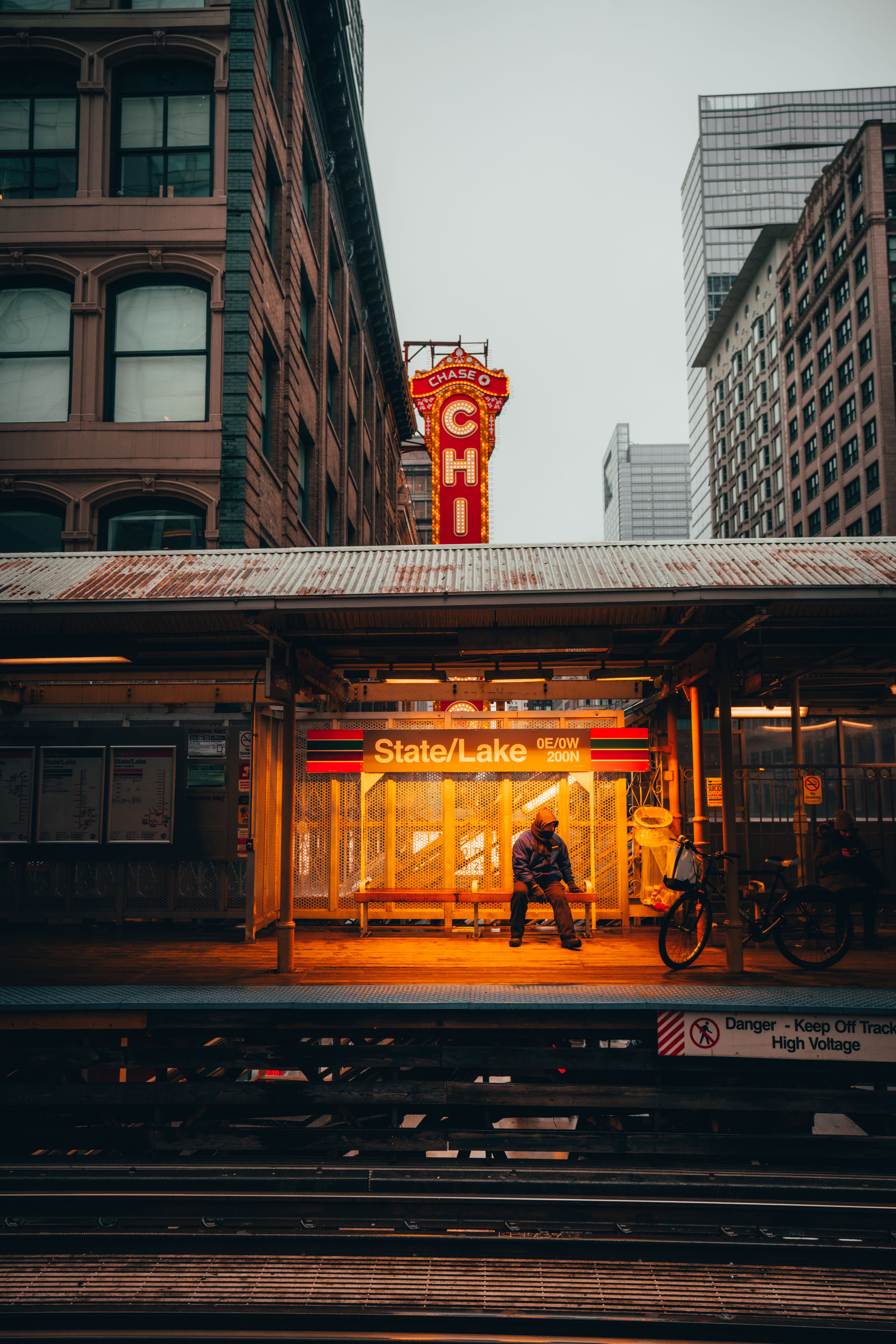 The State/Lake Station of the CTA Lines in Chicago, Illinois, USA ...