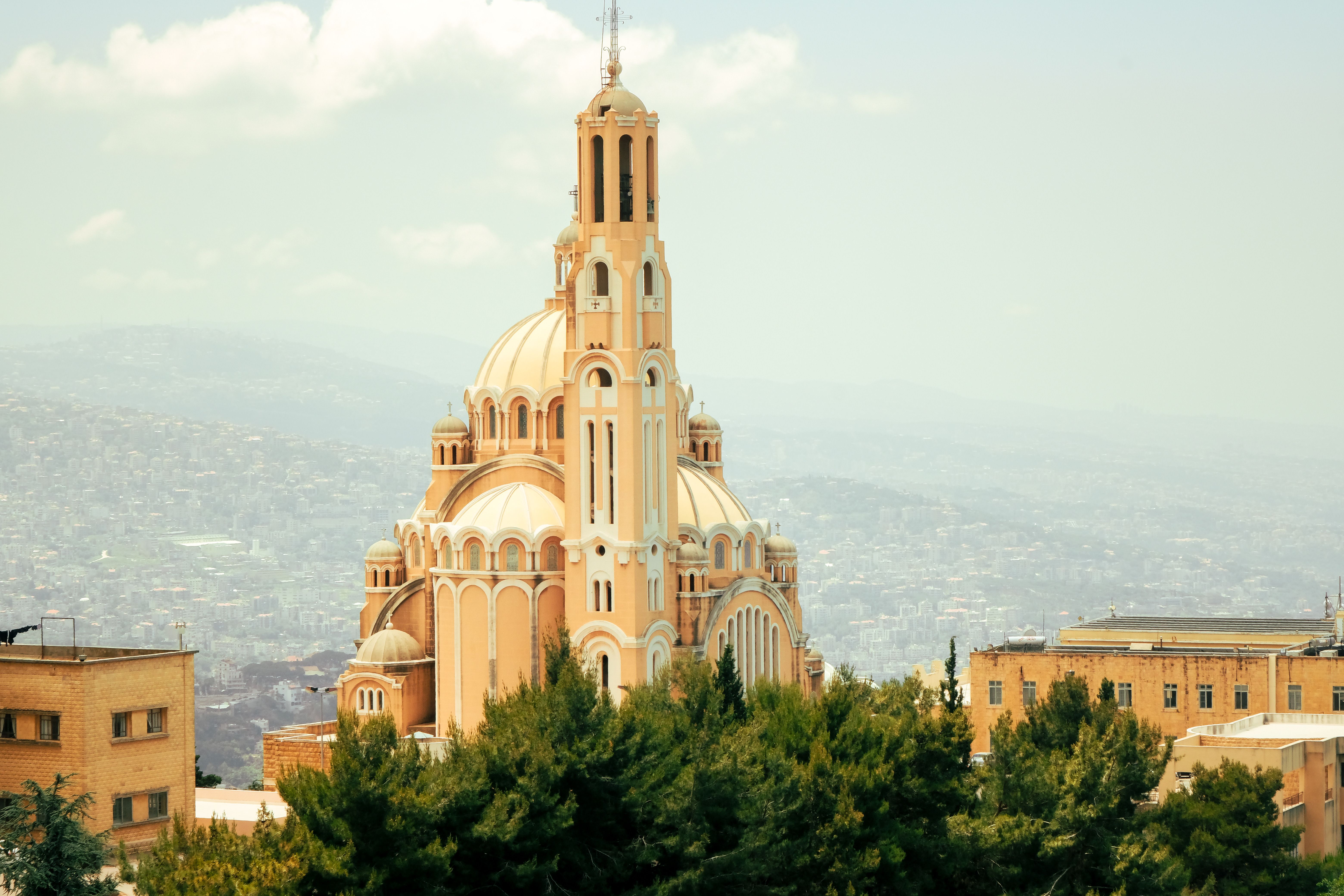 St Paul Basilica at Sunset in Harissa, Lebanon · Free Stock Photo