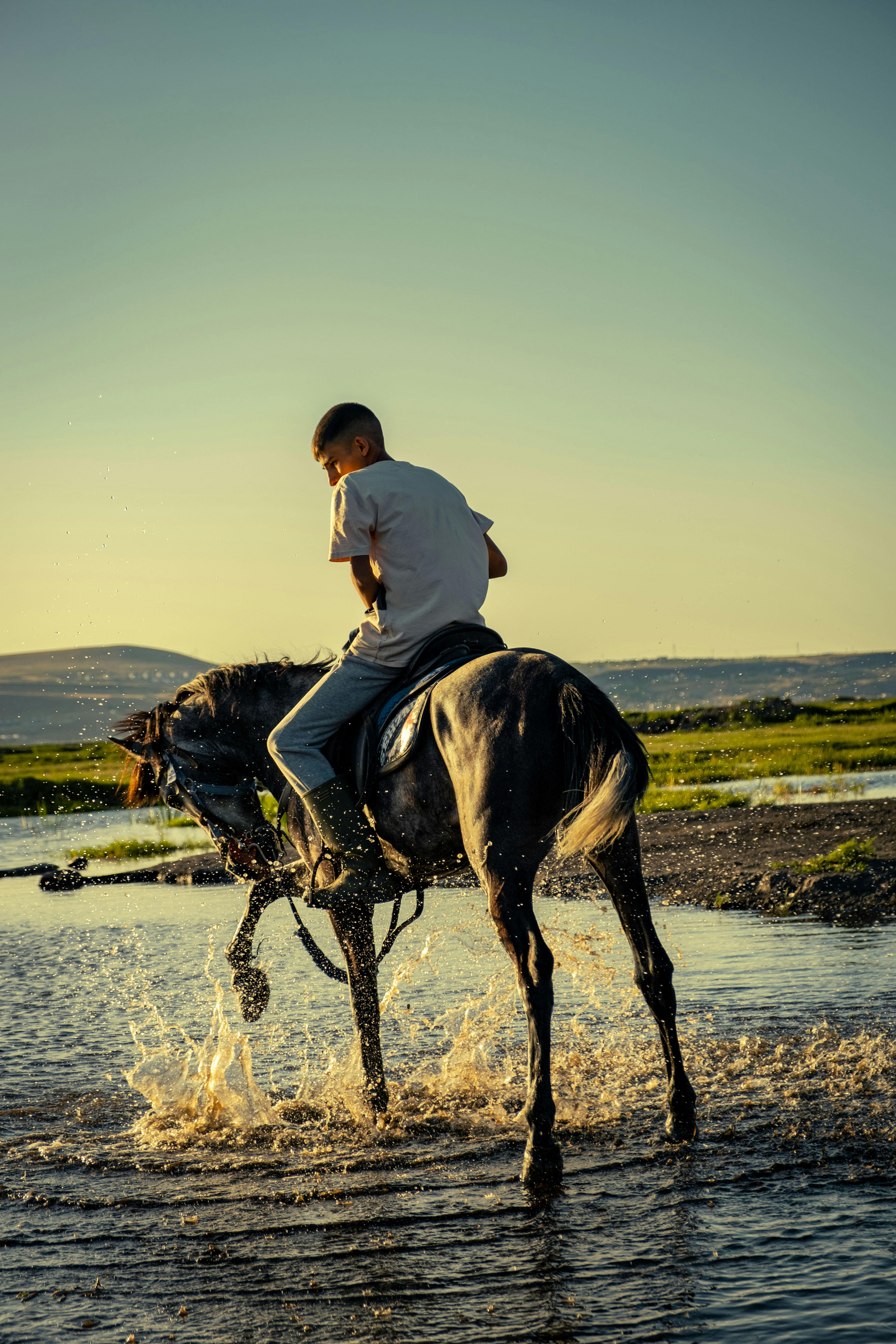 Person Riding Horses During Sunset · Free Stock Photo
