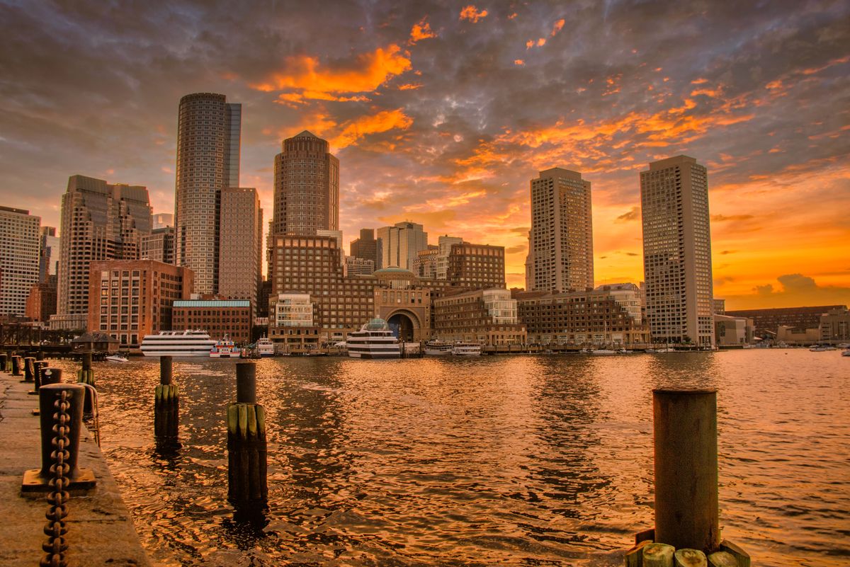 Boston Skyline Sunset Photos, Download The BEST Free Boston Skyline ...