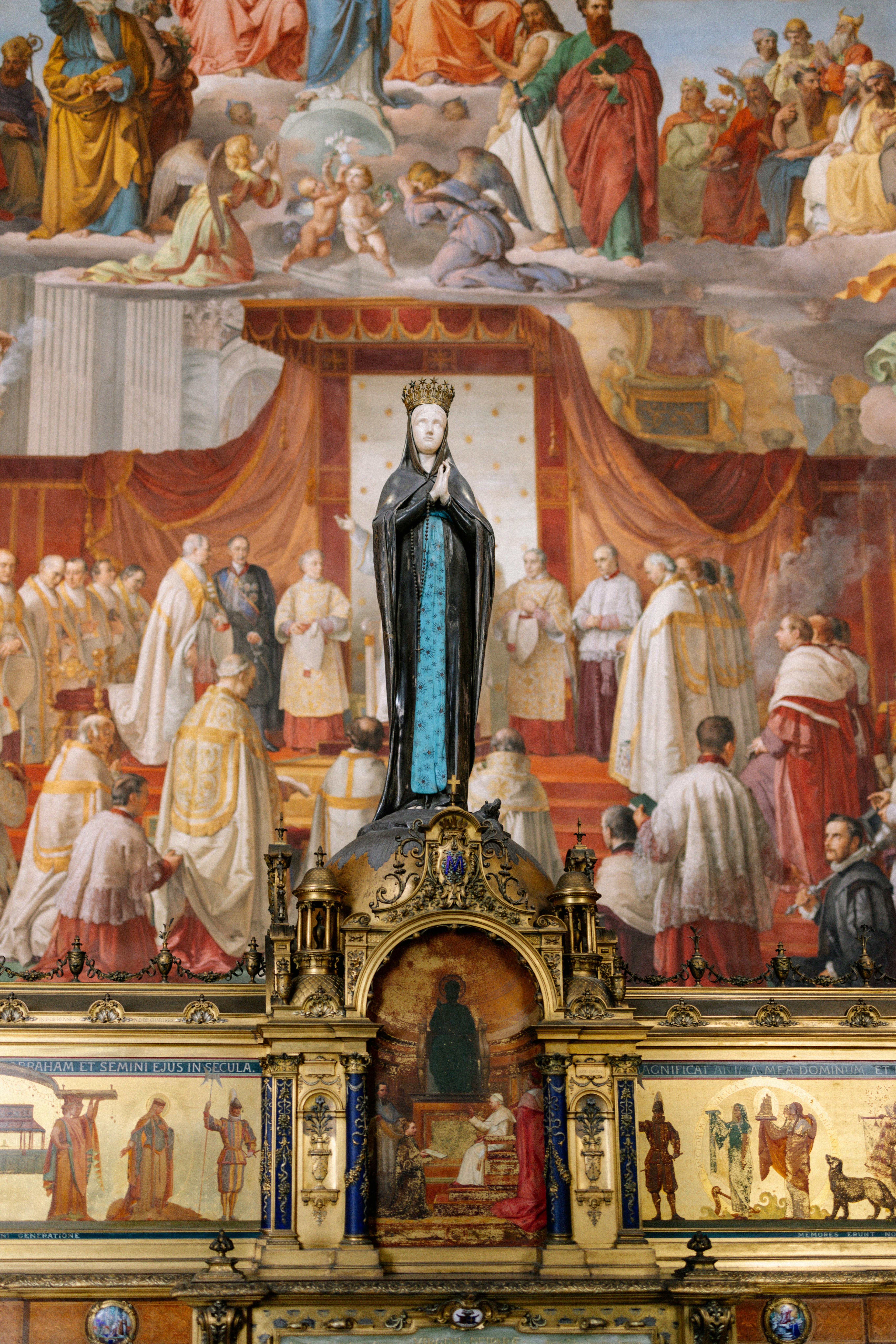 The painting depicts the virgin mary and the saints · Free Stock Photo