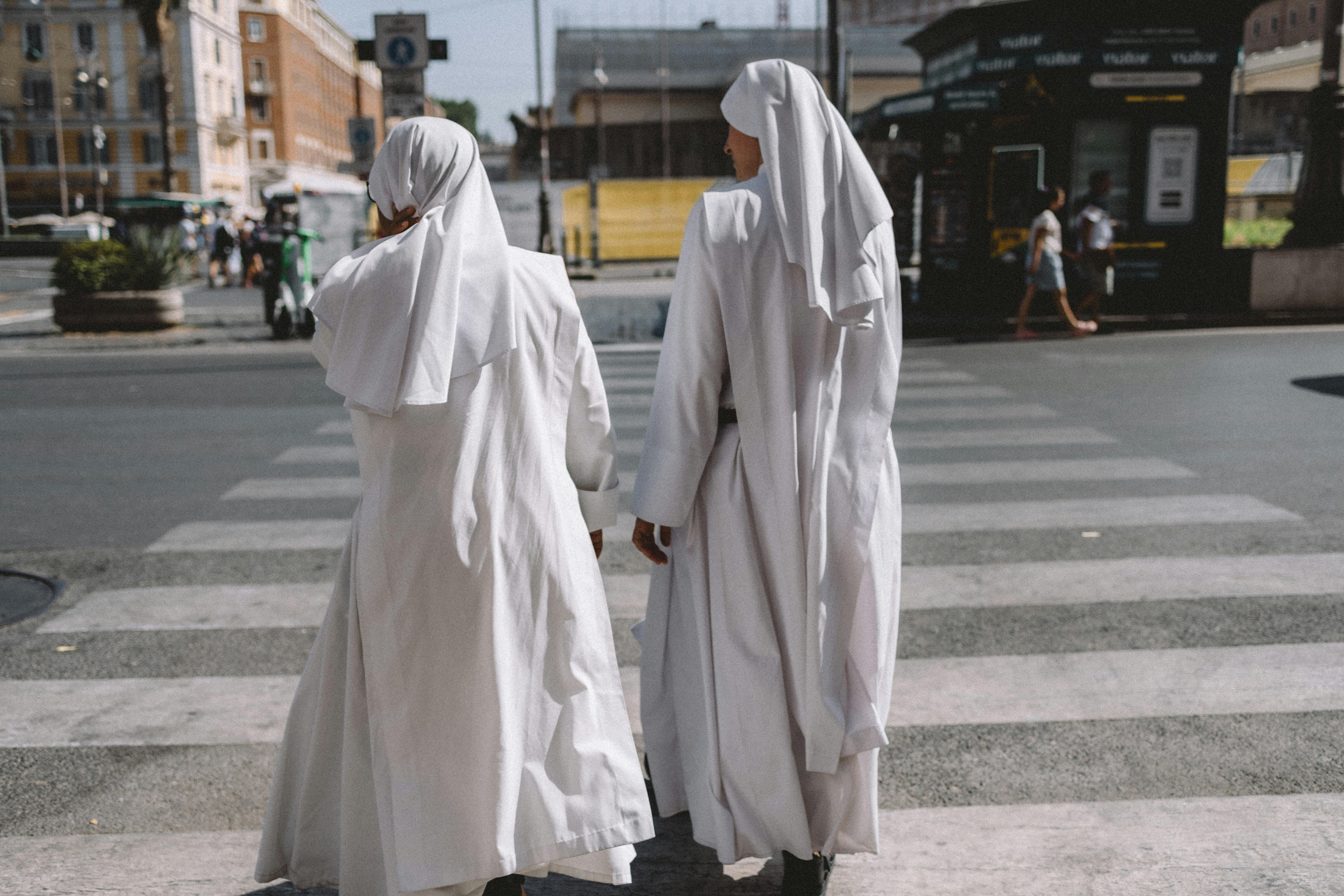Two Nuns on a Crosswalk · Free Stock Photo