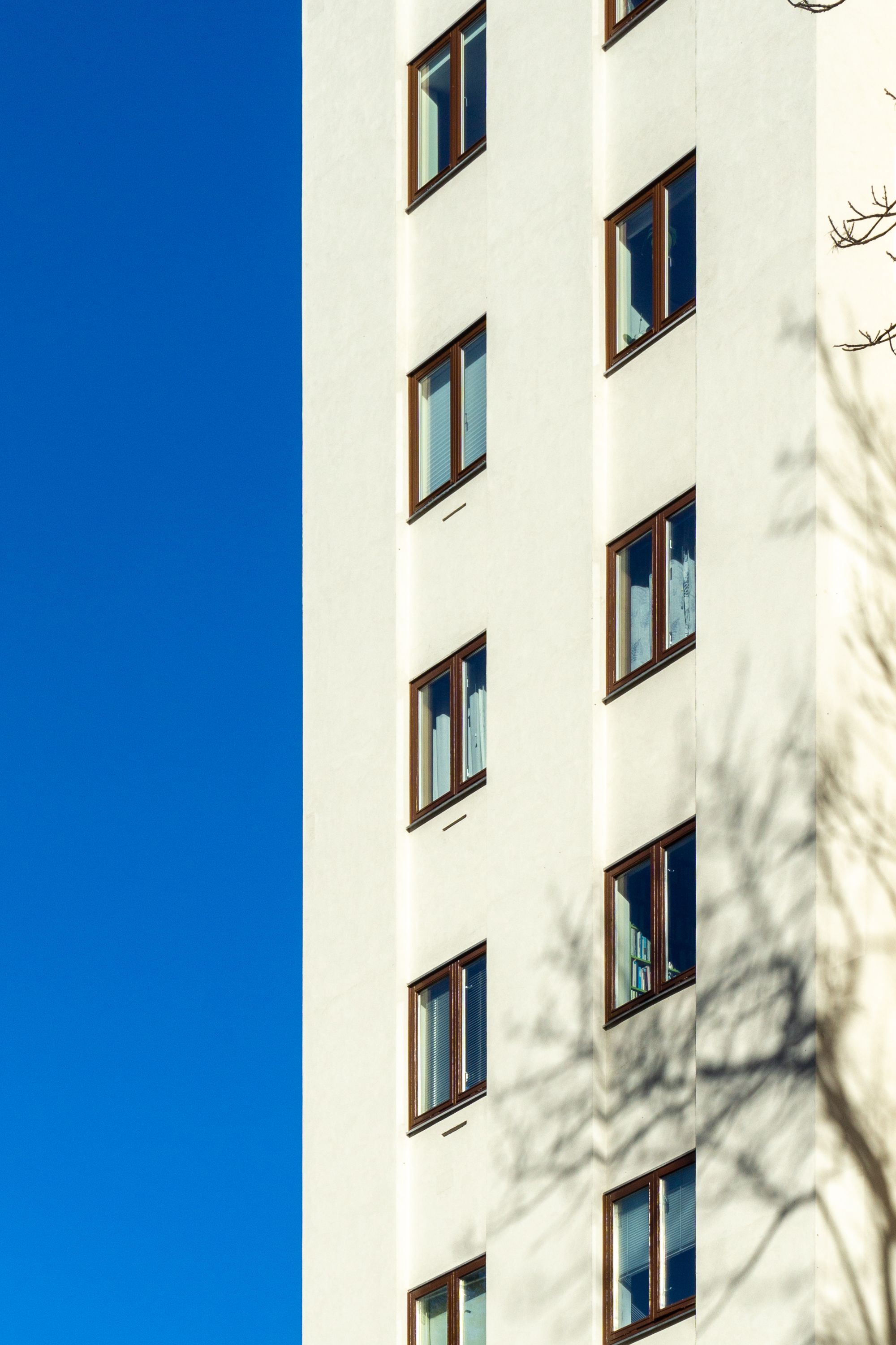 Sunlit Wall of Block of Flats · Free Stock Photo