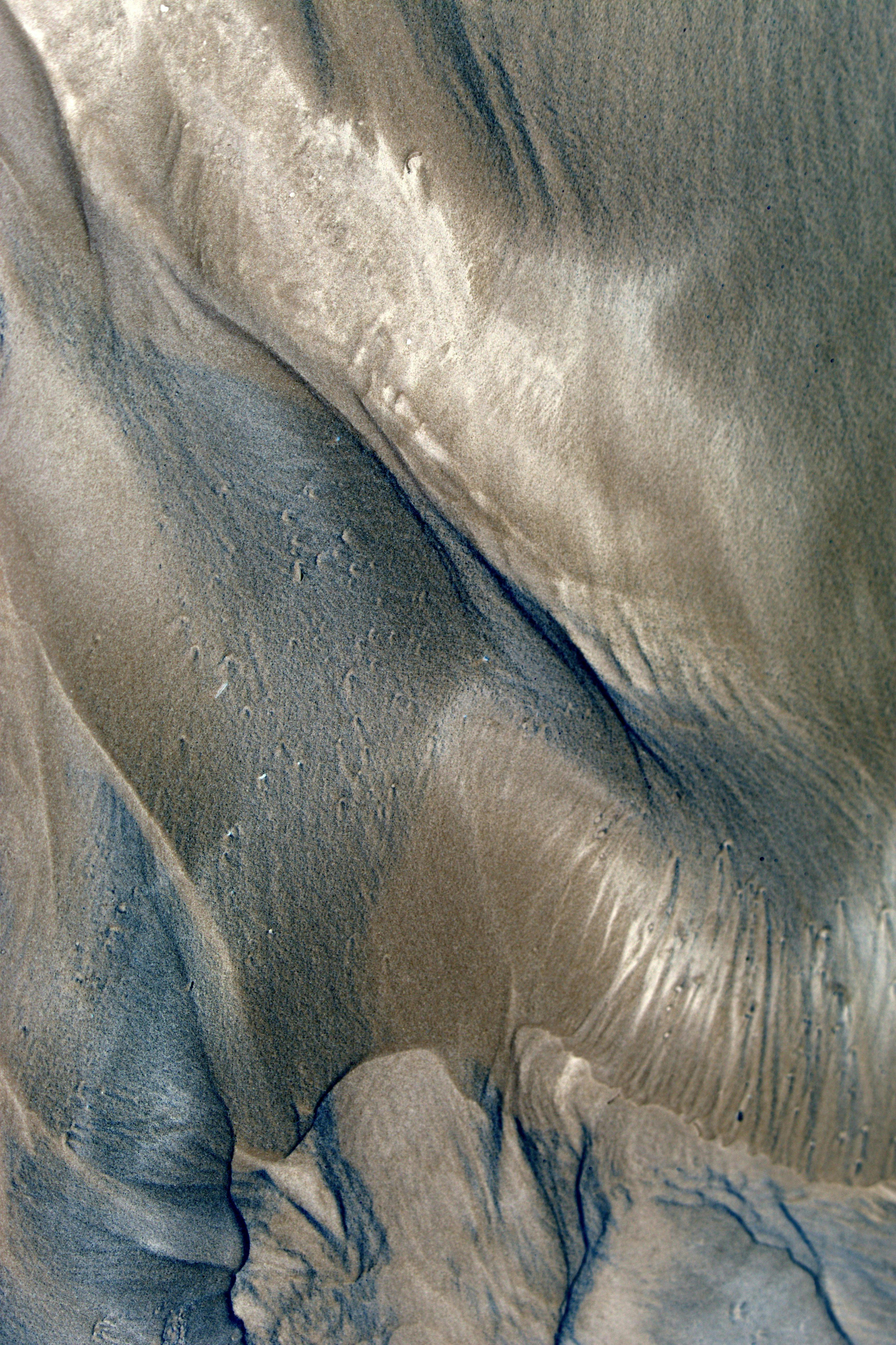 An aerial view of the sand dunes on mars · Free Stock Photo