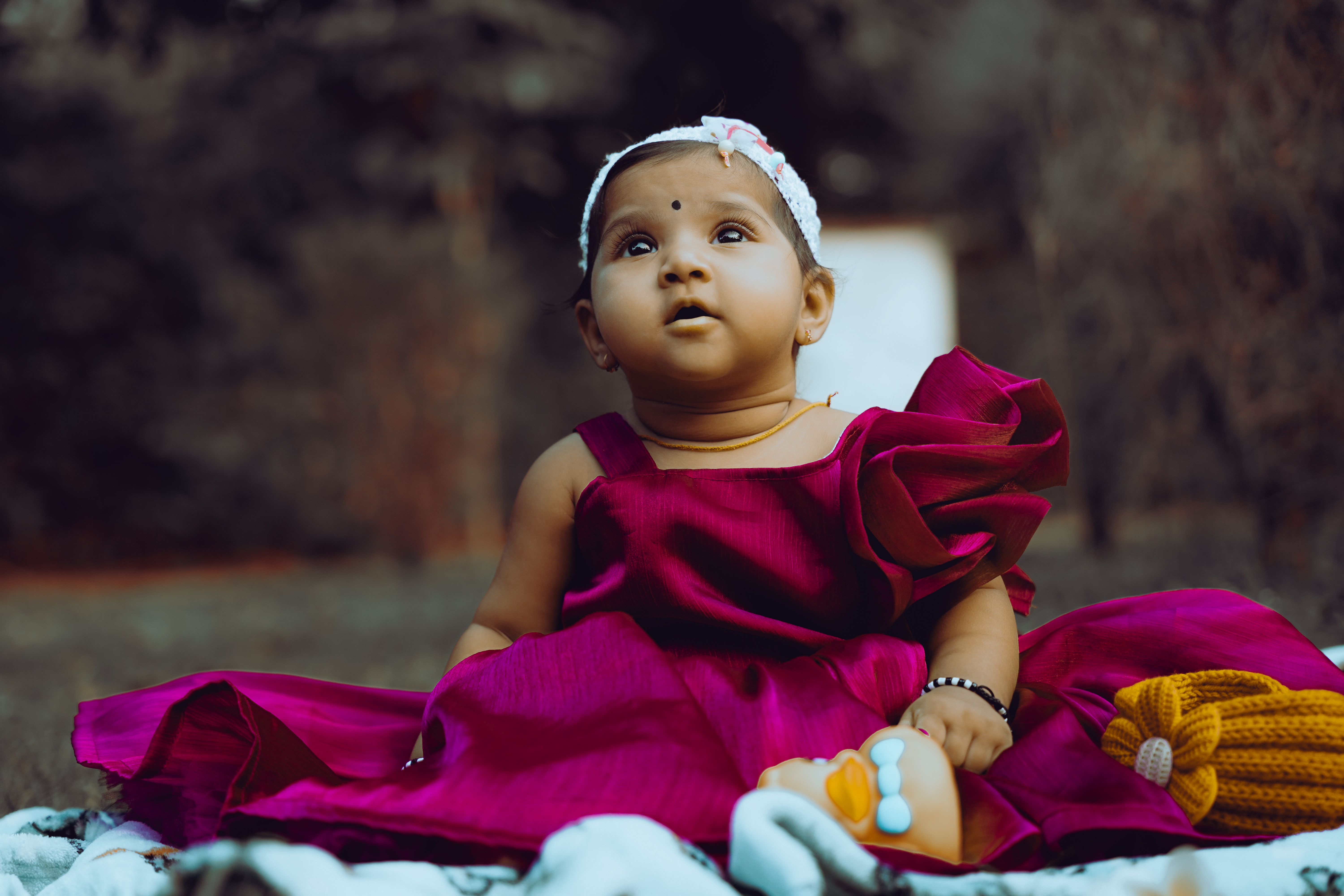 Child Model in Elegant Pink Dress · Free Stock Photo