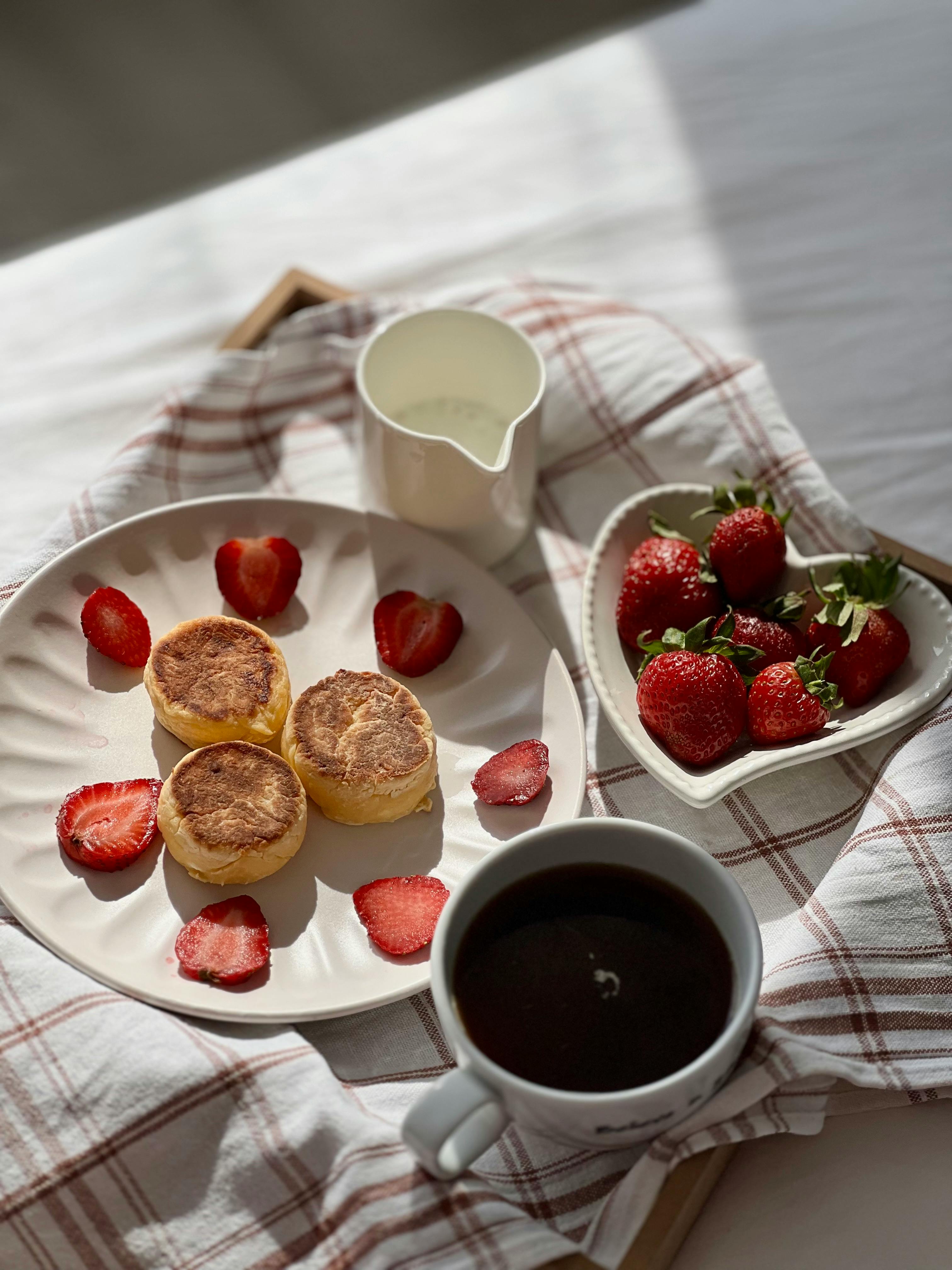 Pancakes and Coffee Served for Breakfast · Free Stock Photo