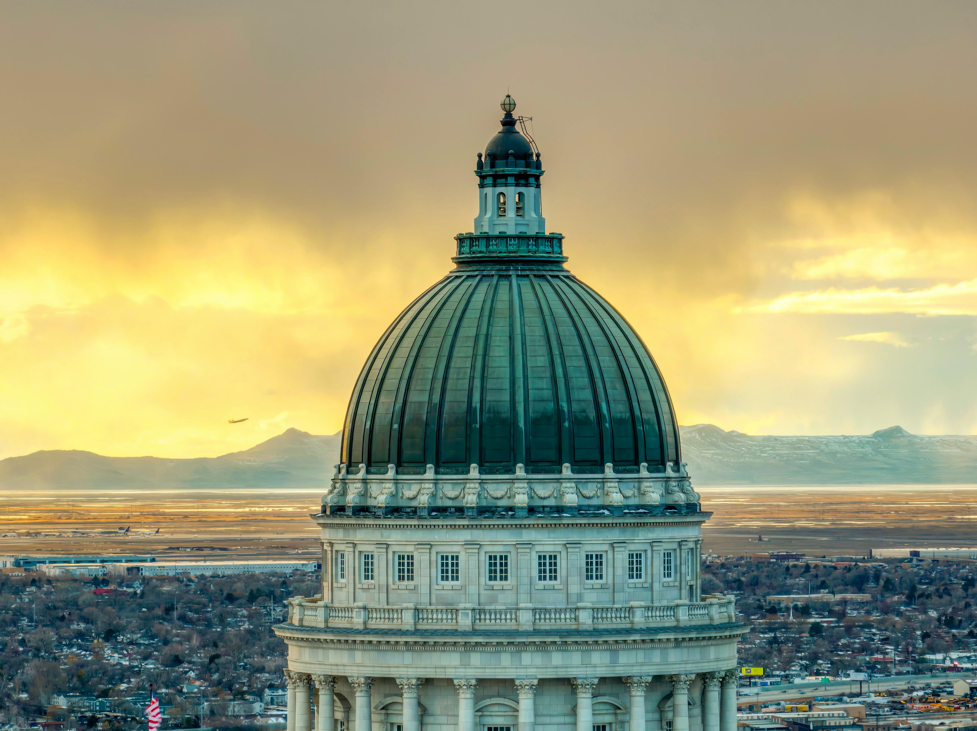 Utah State Capitol Dome at Sunset · Free Stock Photo