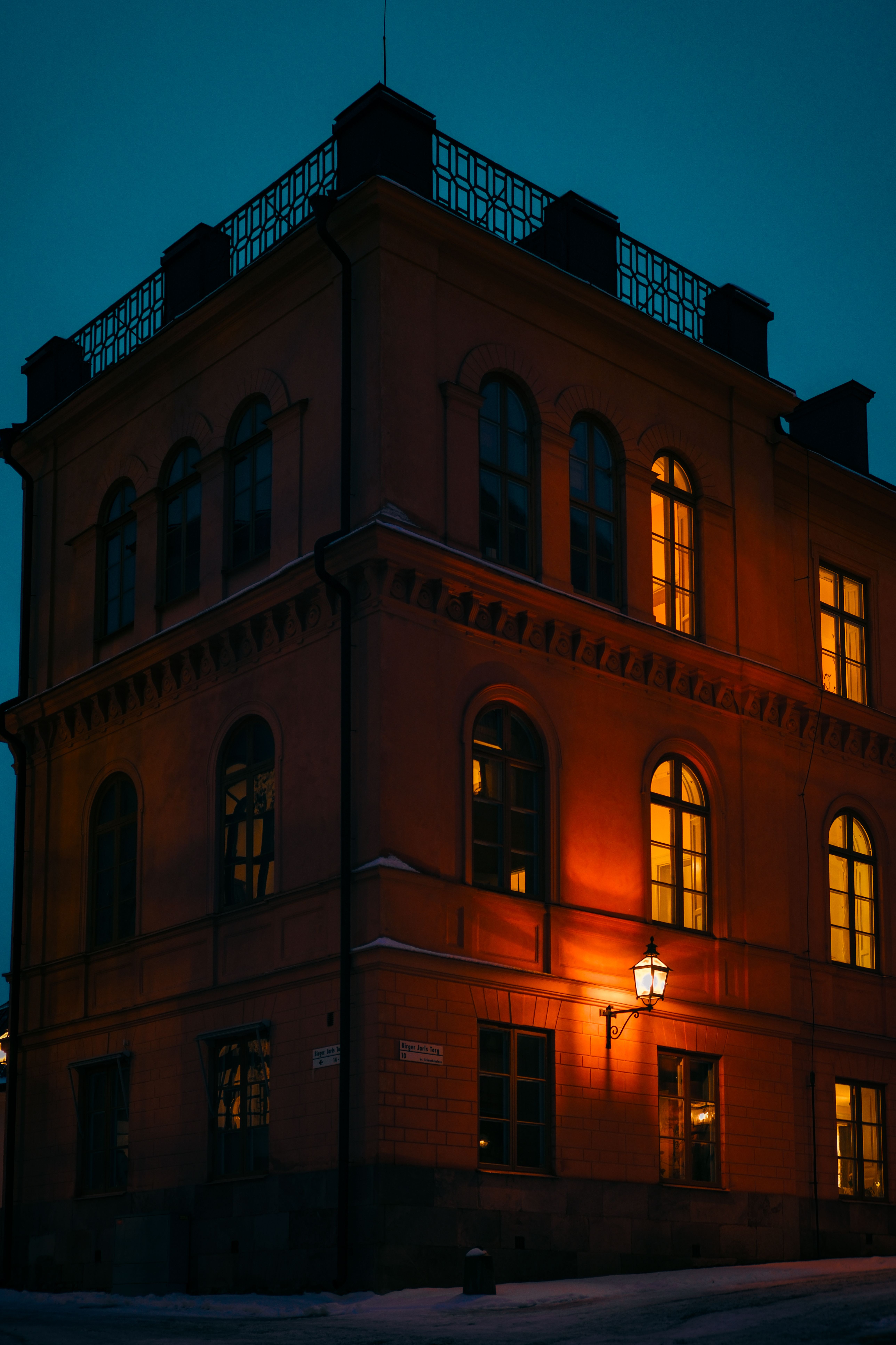 Apartment Building at Night · Free Stock Photo