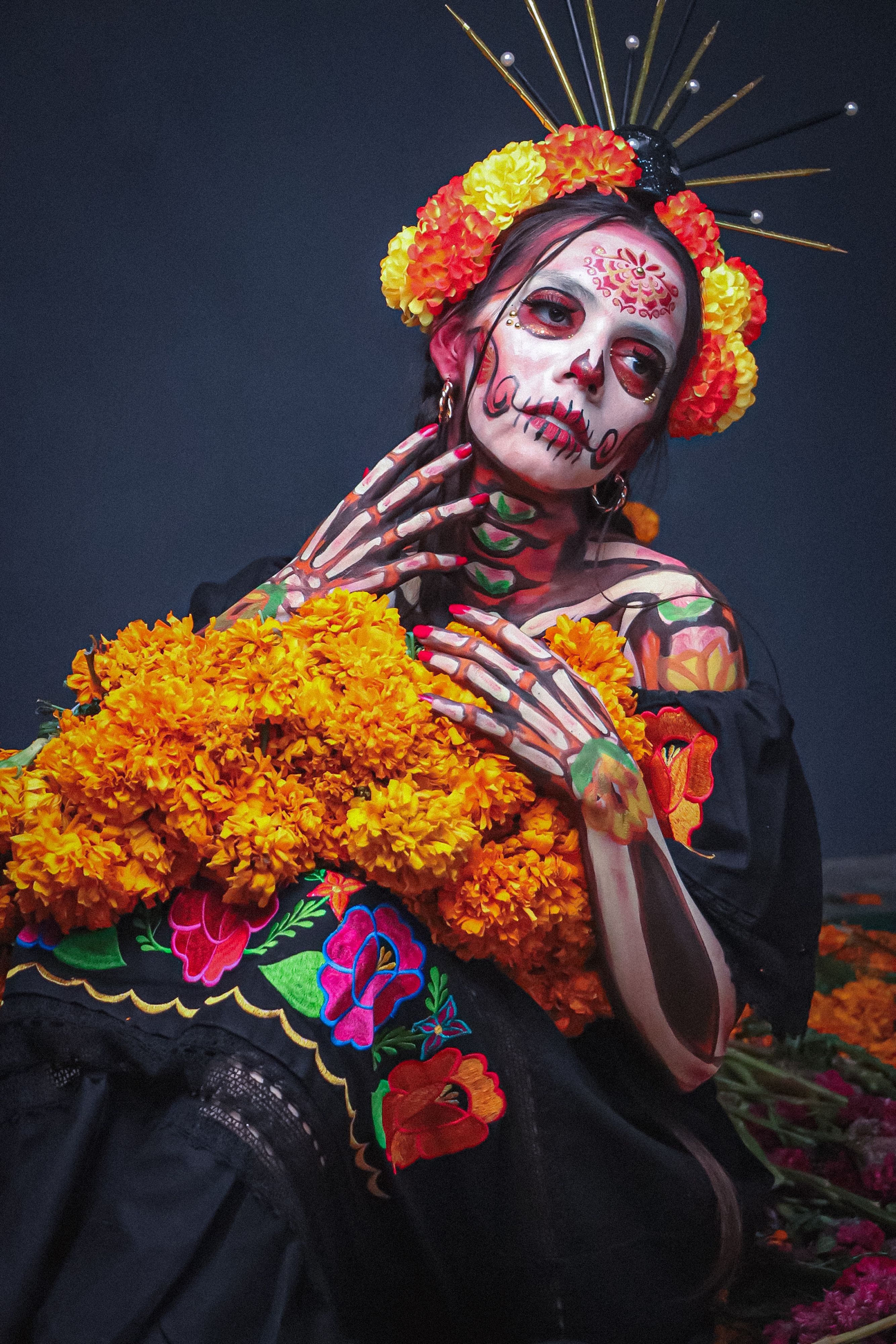 A Woman Dressed as a Catrina for the Day of the Dead Celebrations in ...