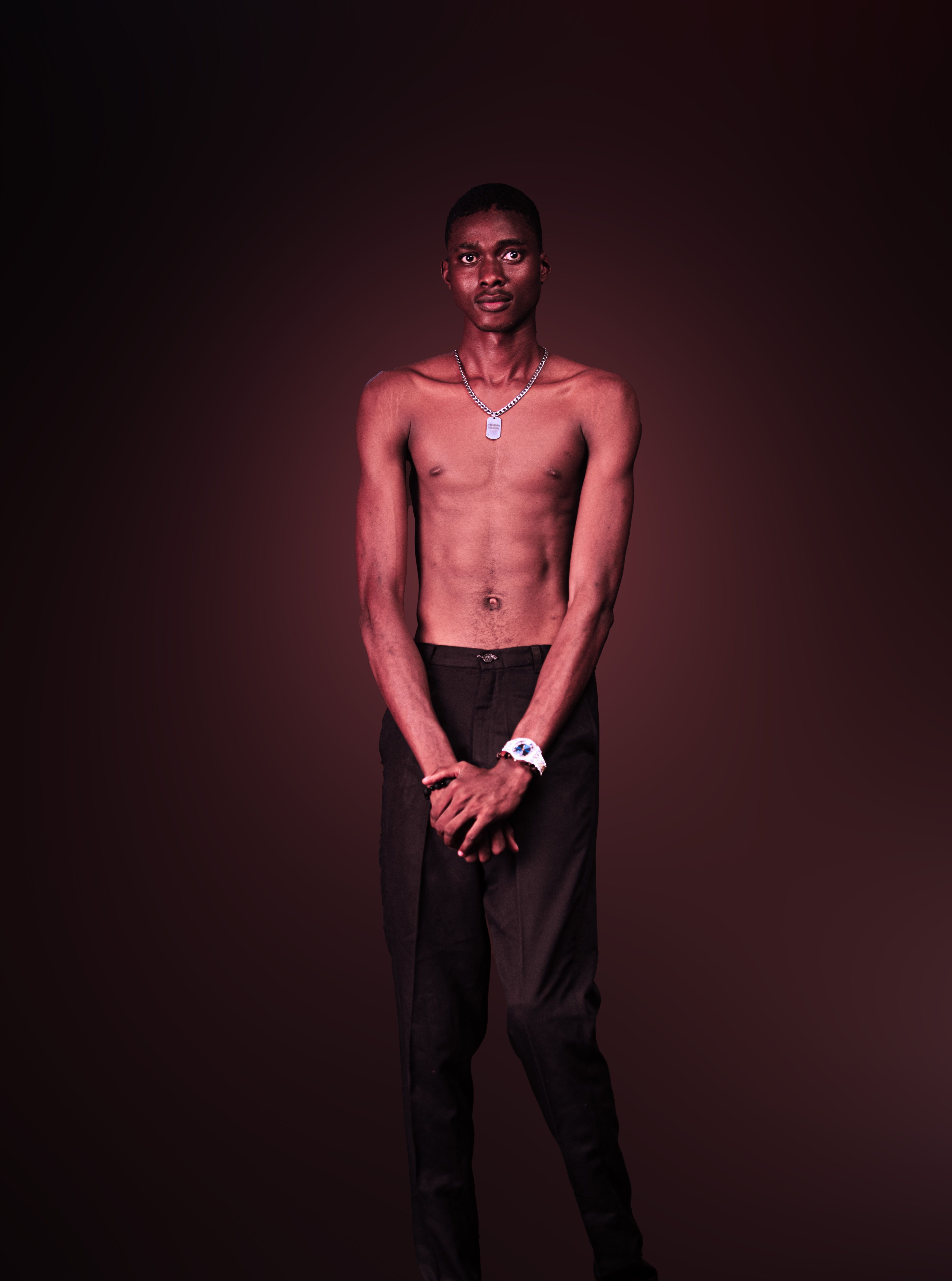 Portrait of Shirtless Skinny Athletic Man · Free Stock Photo