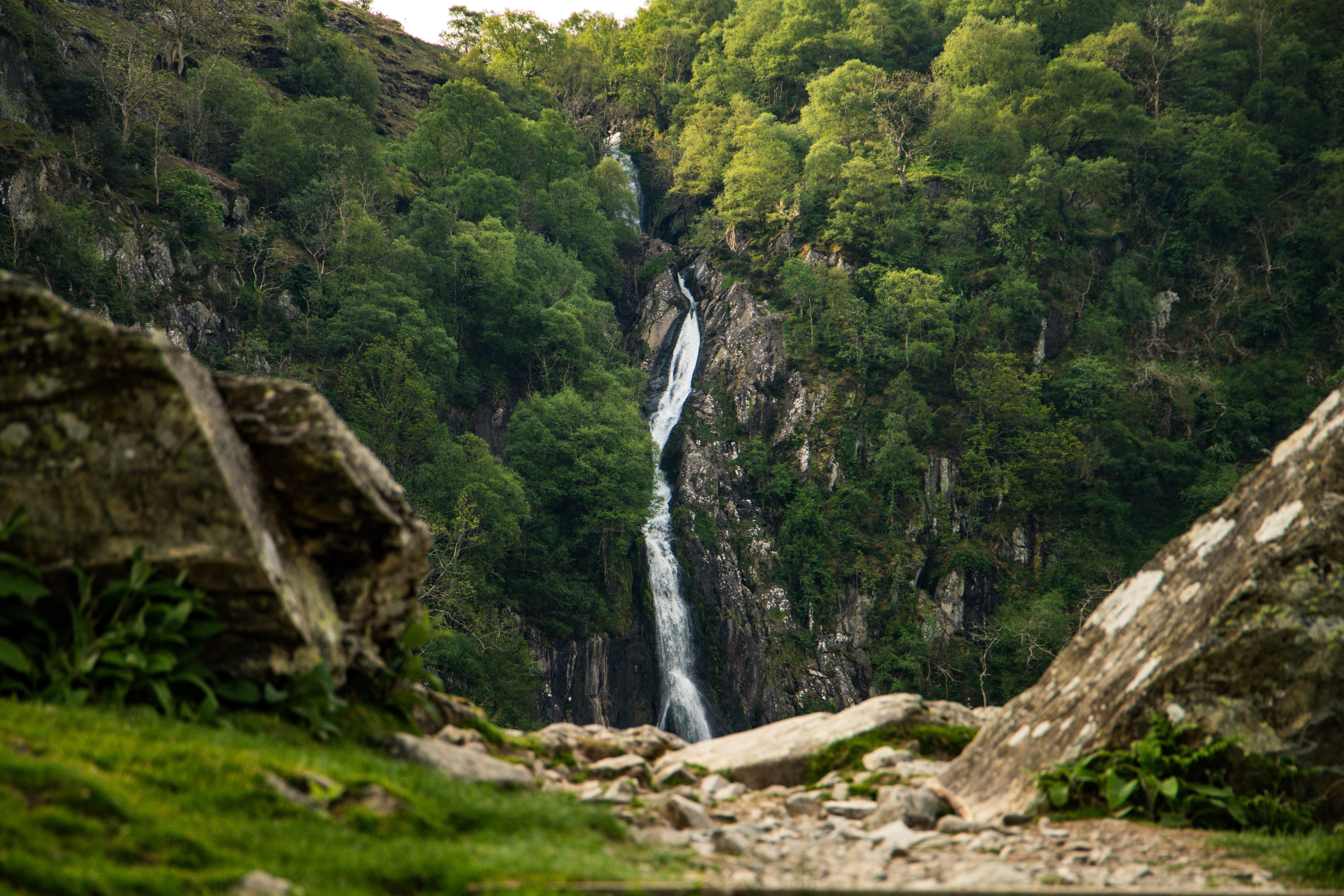 Wide Angle Shot of a Waterfall · Free Stock Photo
