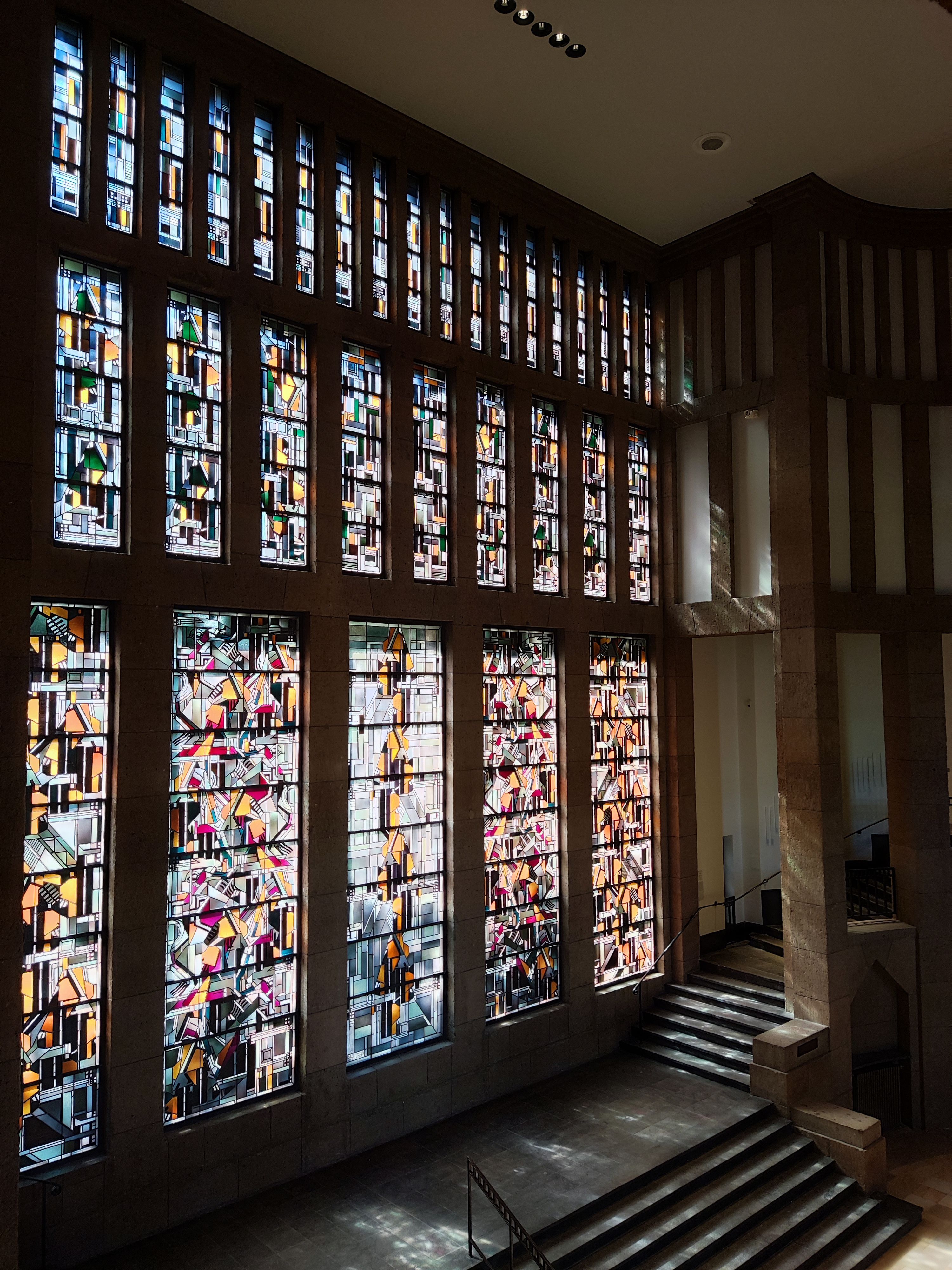 Stained Glass Windows in the Museum Kunstpalast in Dusseldorf, Germany ...