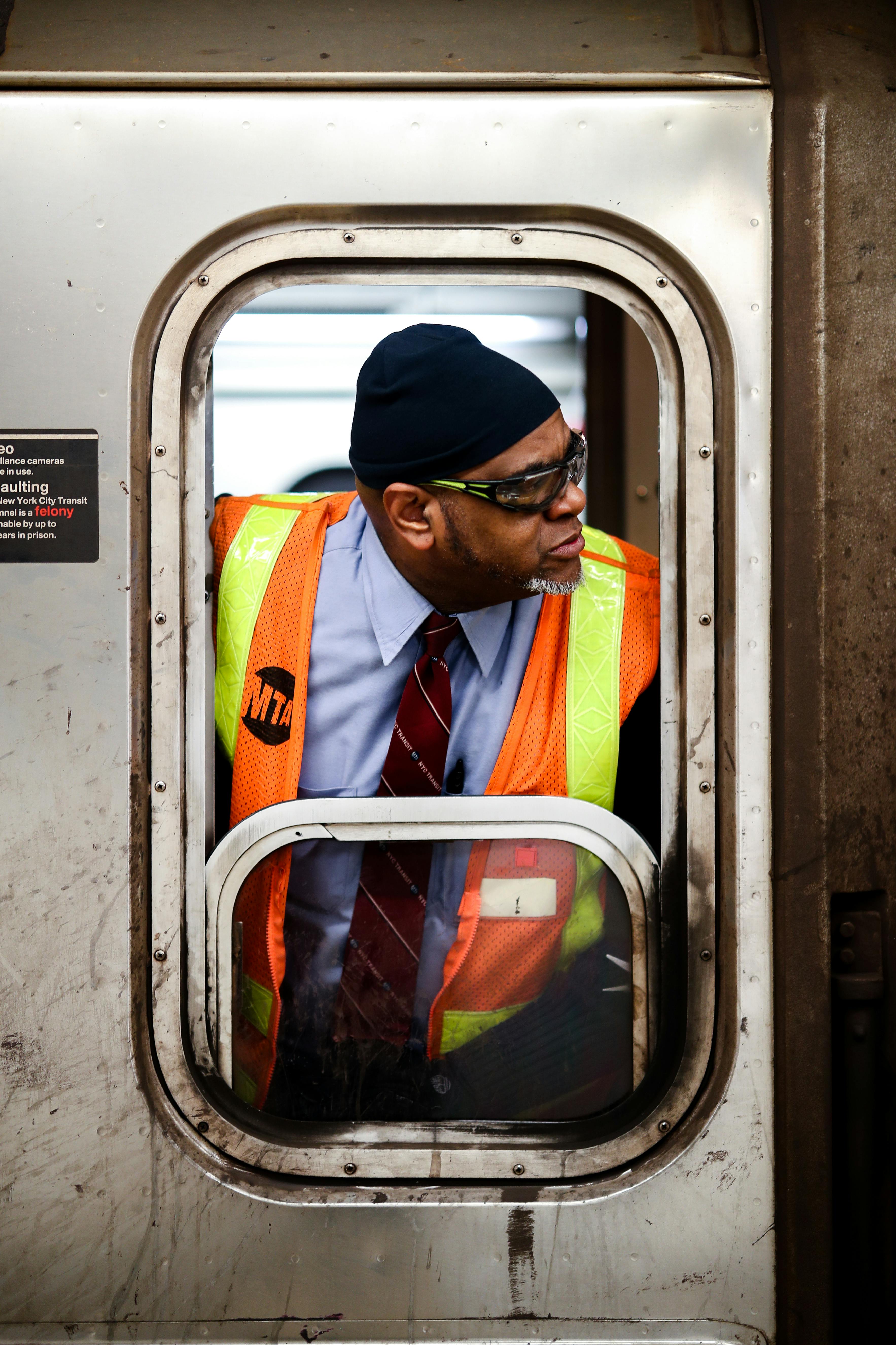 Man Looking out the Train Window · Free Stock Photo