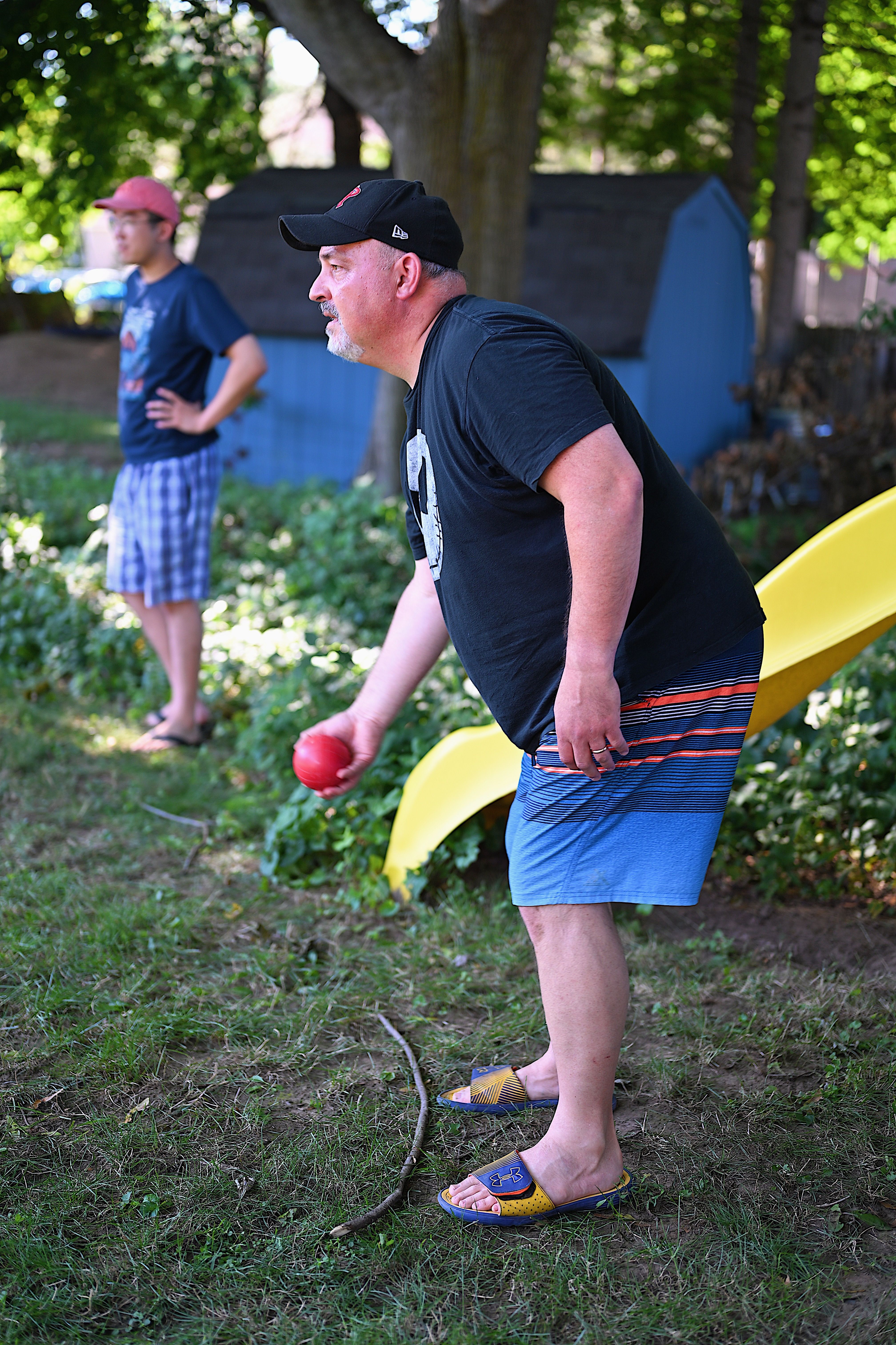 Men Playing in Yard · Free Stock Photo
