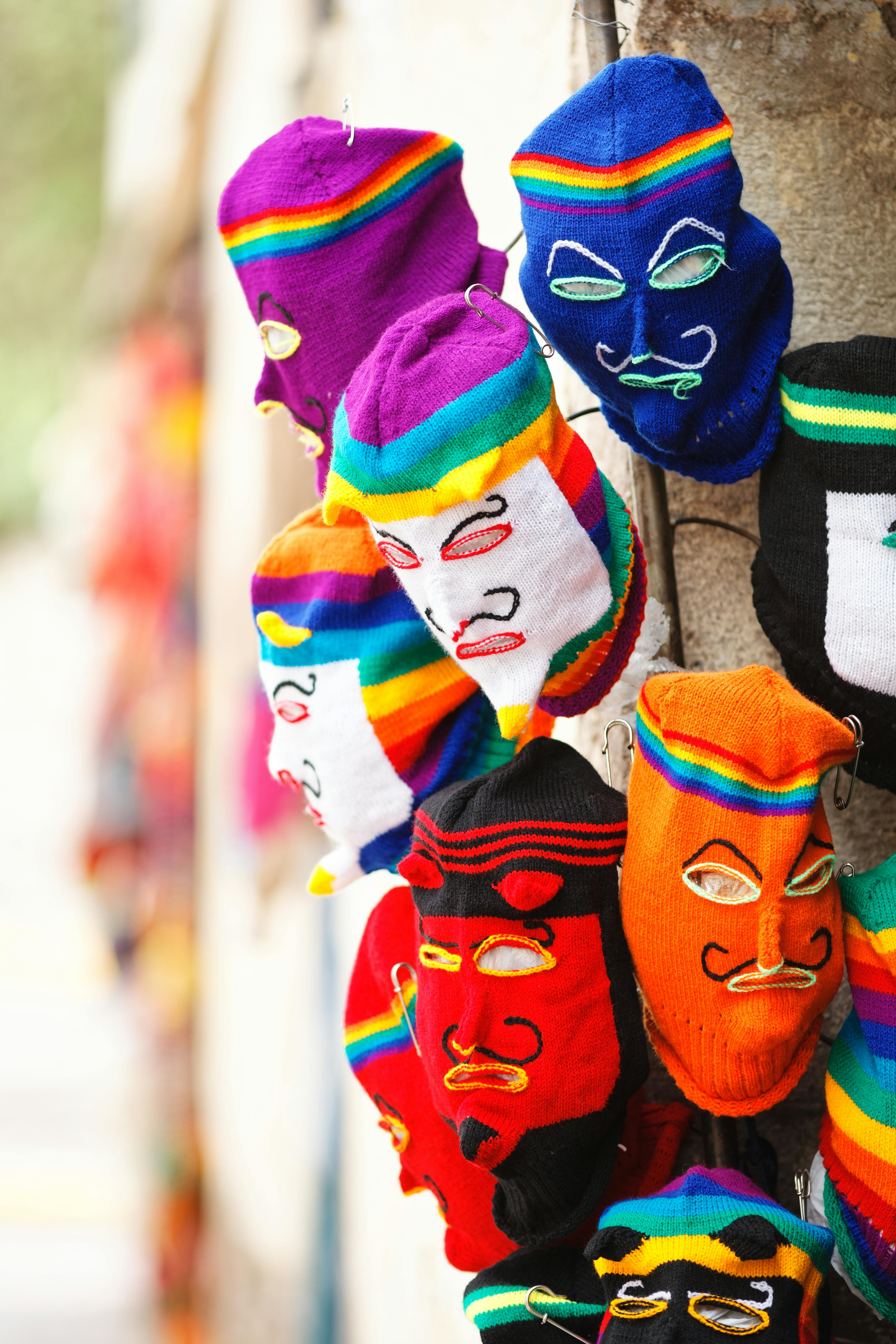 Traditional peruvian masks from Cusco · Free Stock Photo