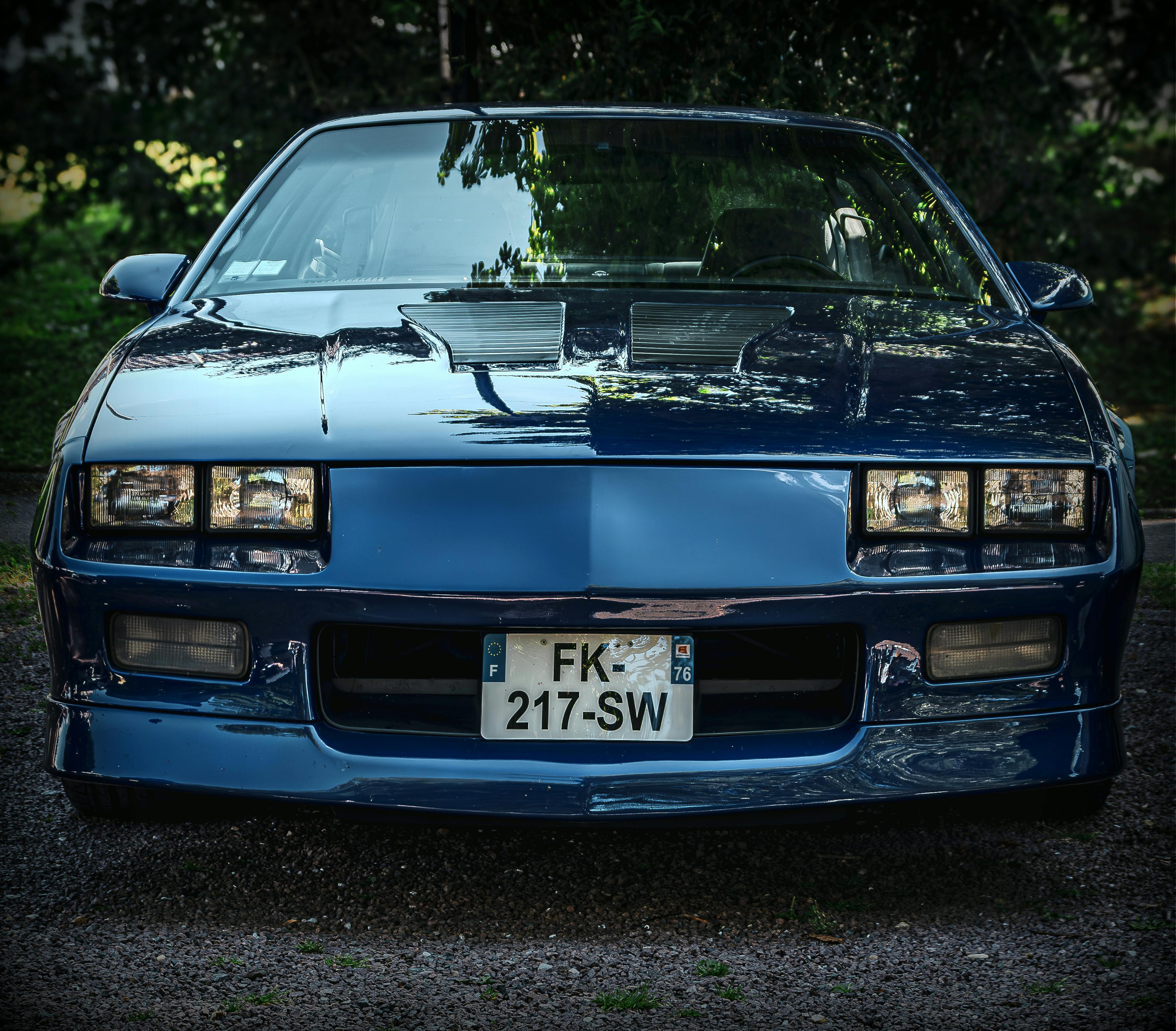 A Blue Third Generation Chevrolet Camaro · Free Stock Photo