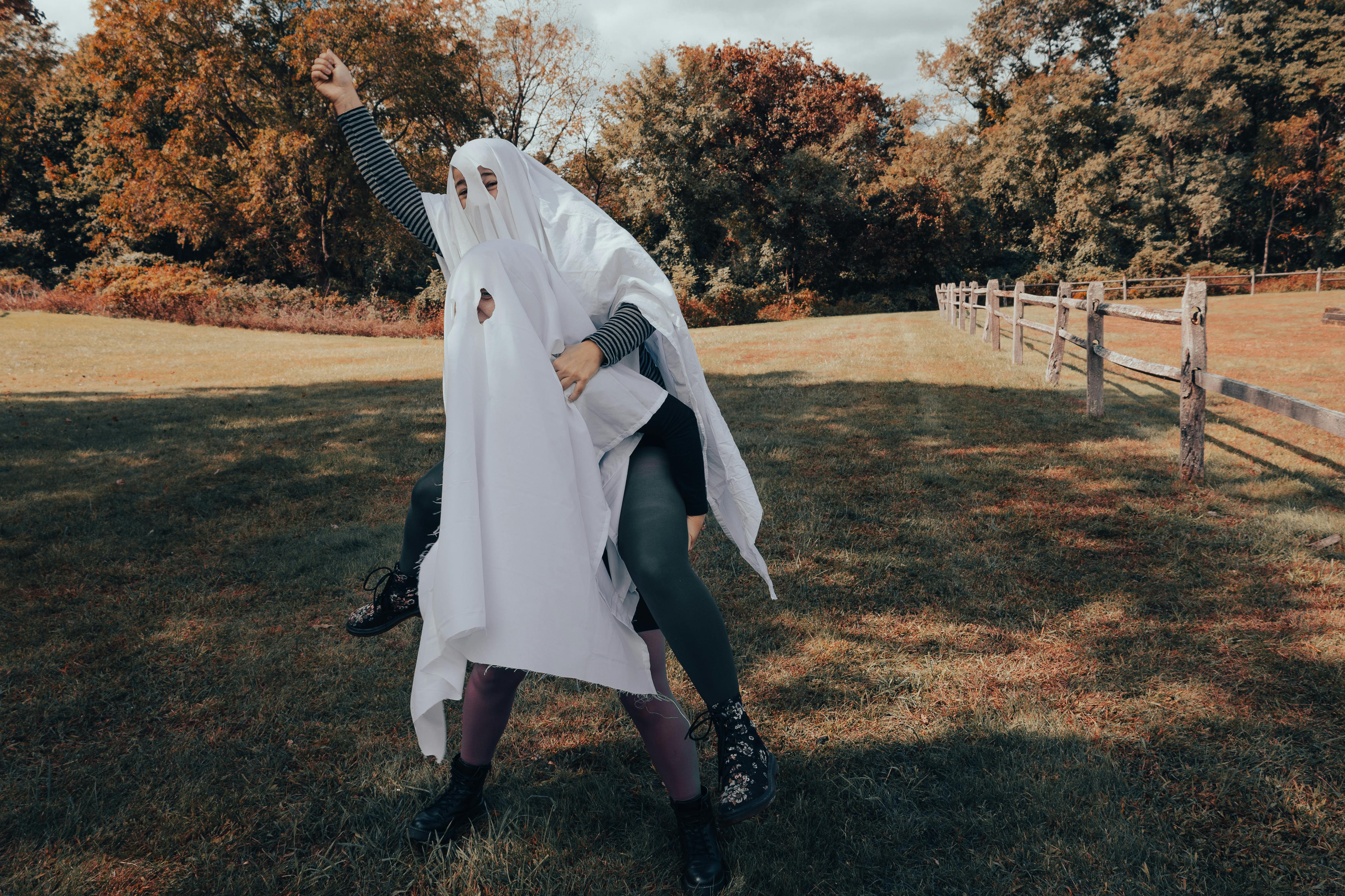 Ghost Riding Piggyback on Another Ghost · Free Stock Photo