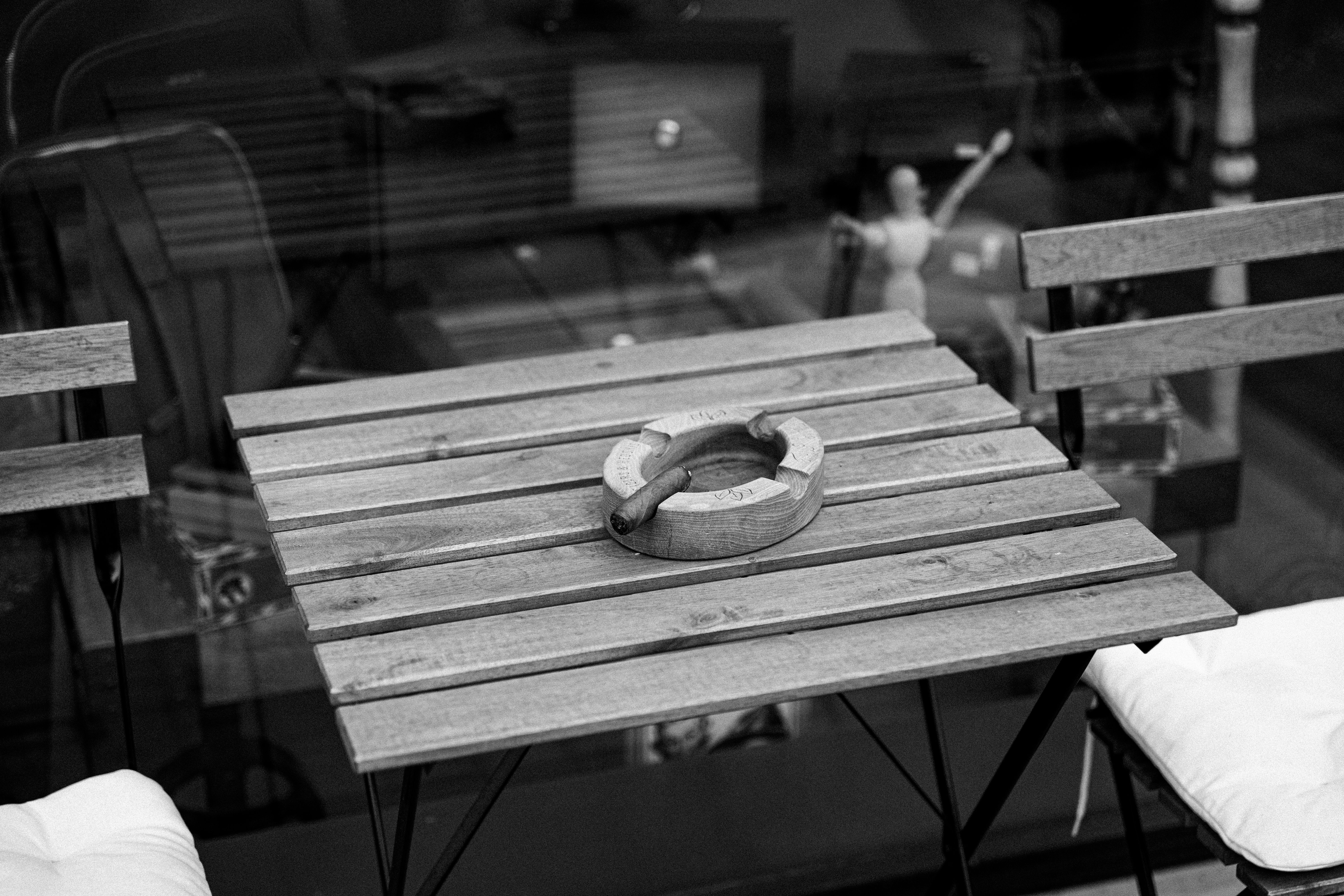 Ashtray and Cigar on Table · Free Stock Photo