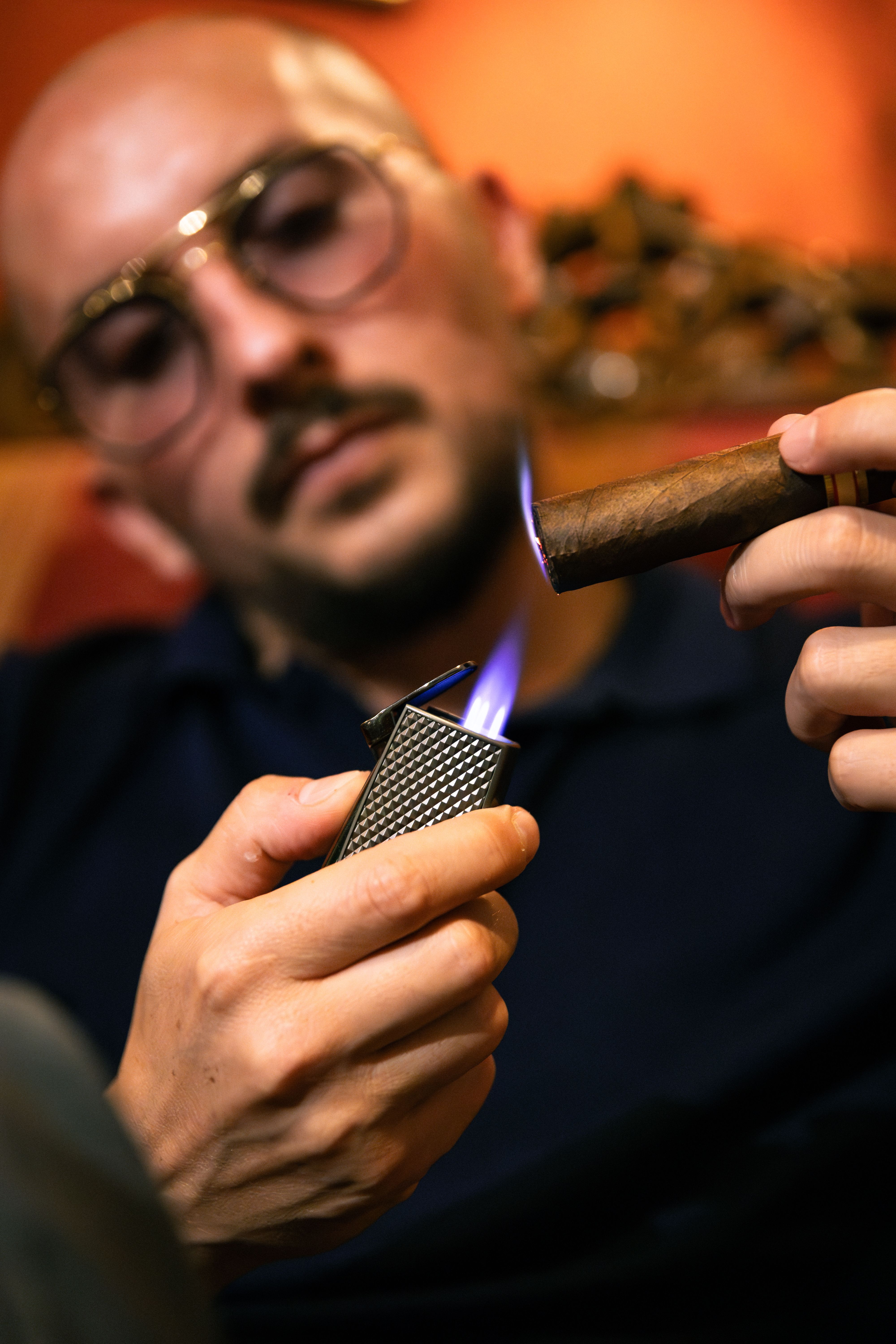 Man Lighting Cigar · Free Stock Photo