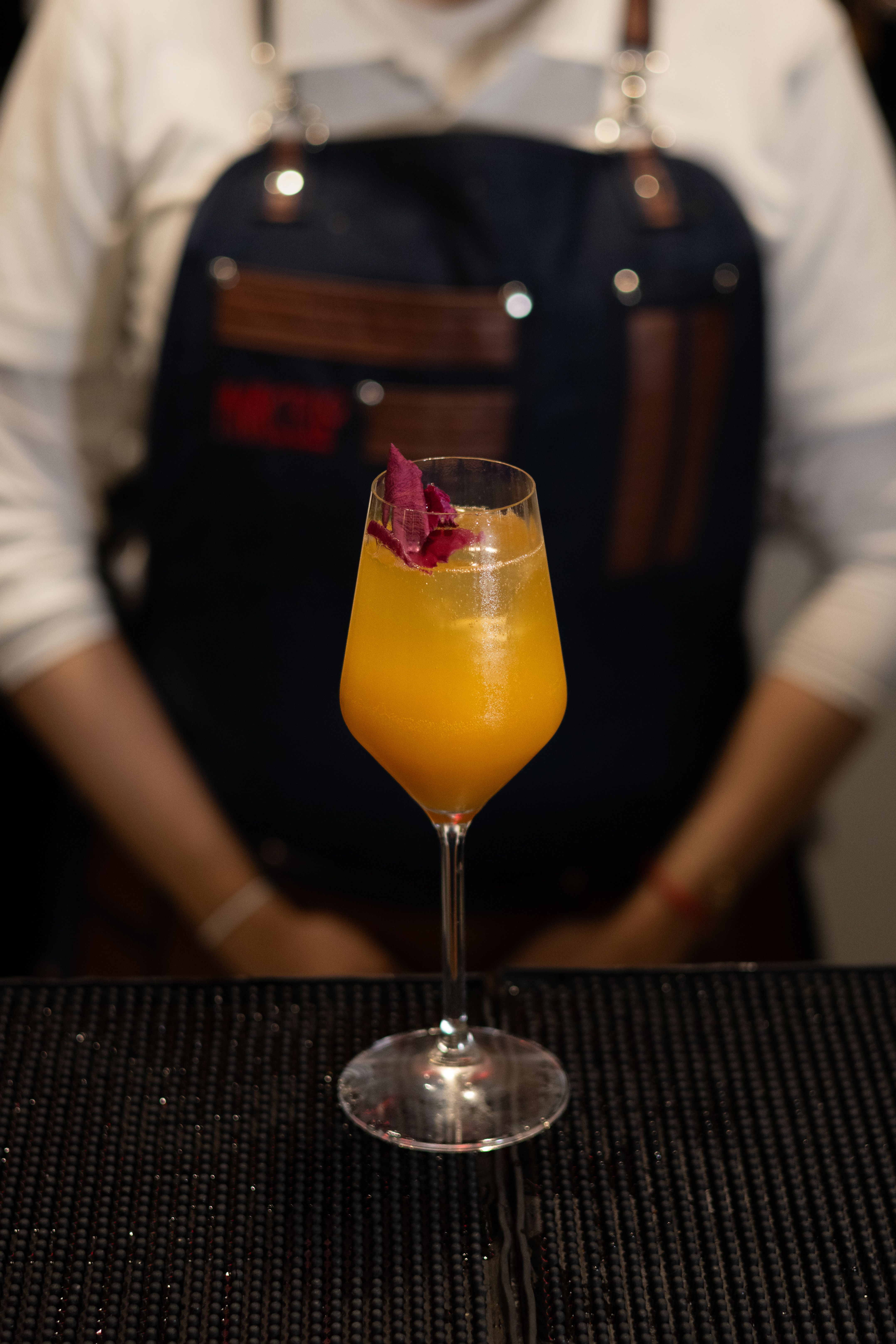 Close-up of a Cocktail Standing on the Bar Counter · Free Stock Photo