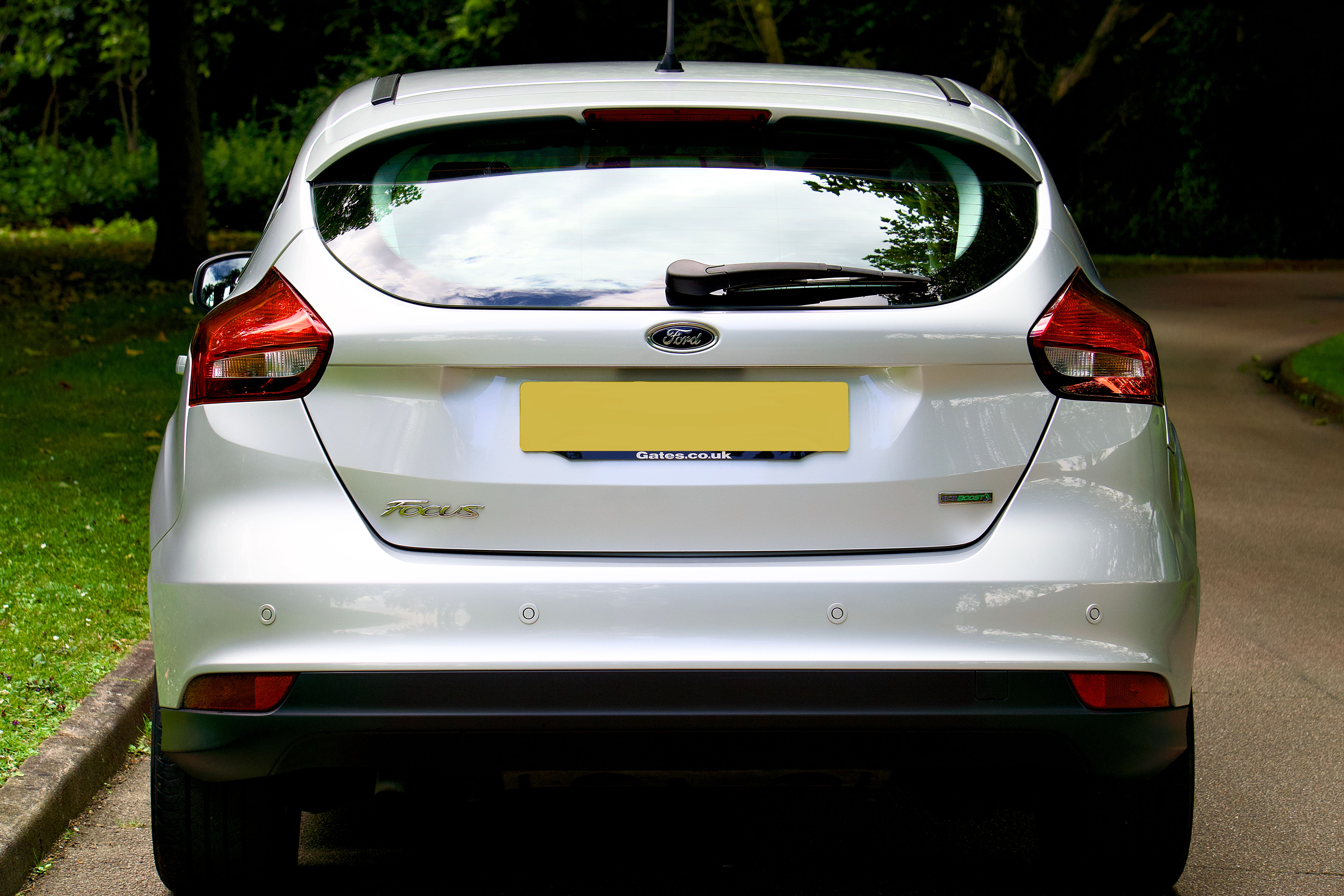 Back of Silver Ford Focus Car Parked in the Street · Free Stock Photo