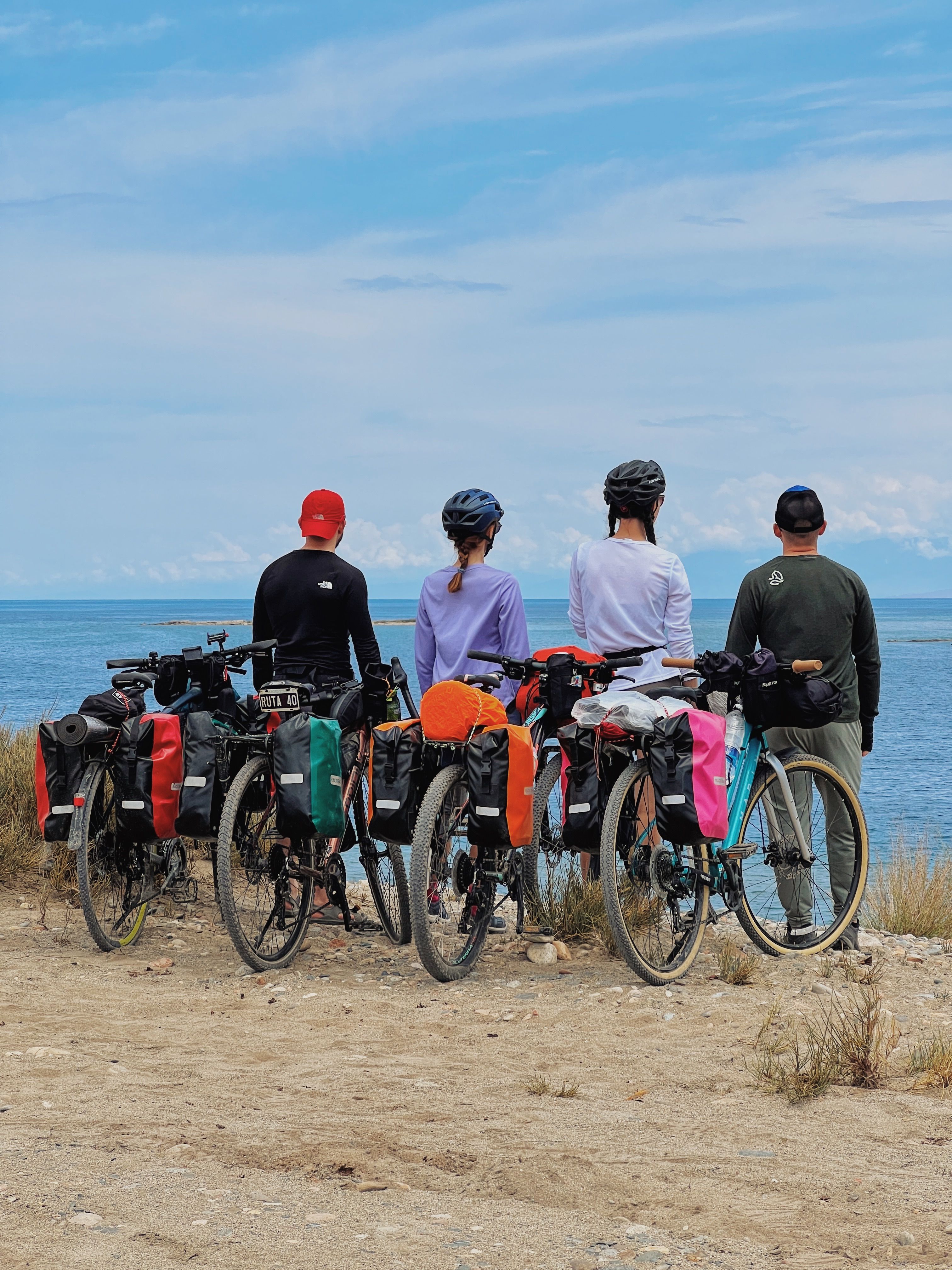 Group of Friends on a Bike Trip to the Seaside · Free Stock Photo