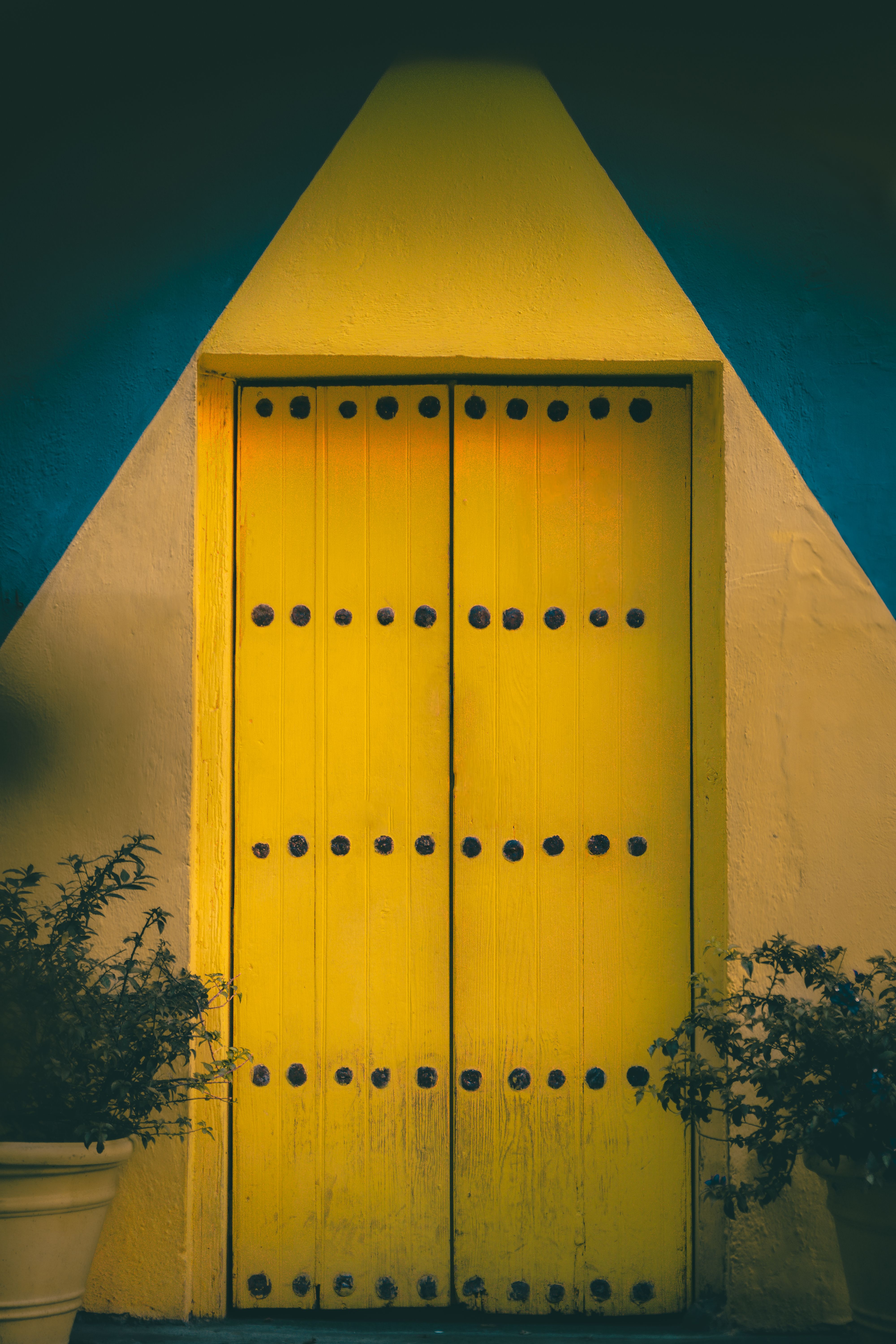 Yellow, Closed Door · Free Stock Photo