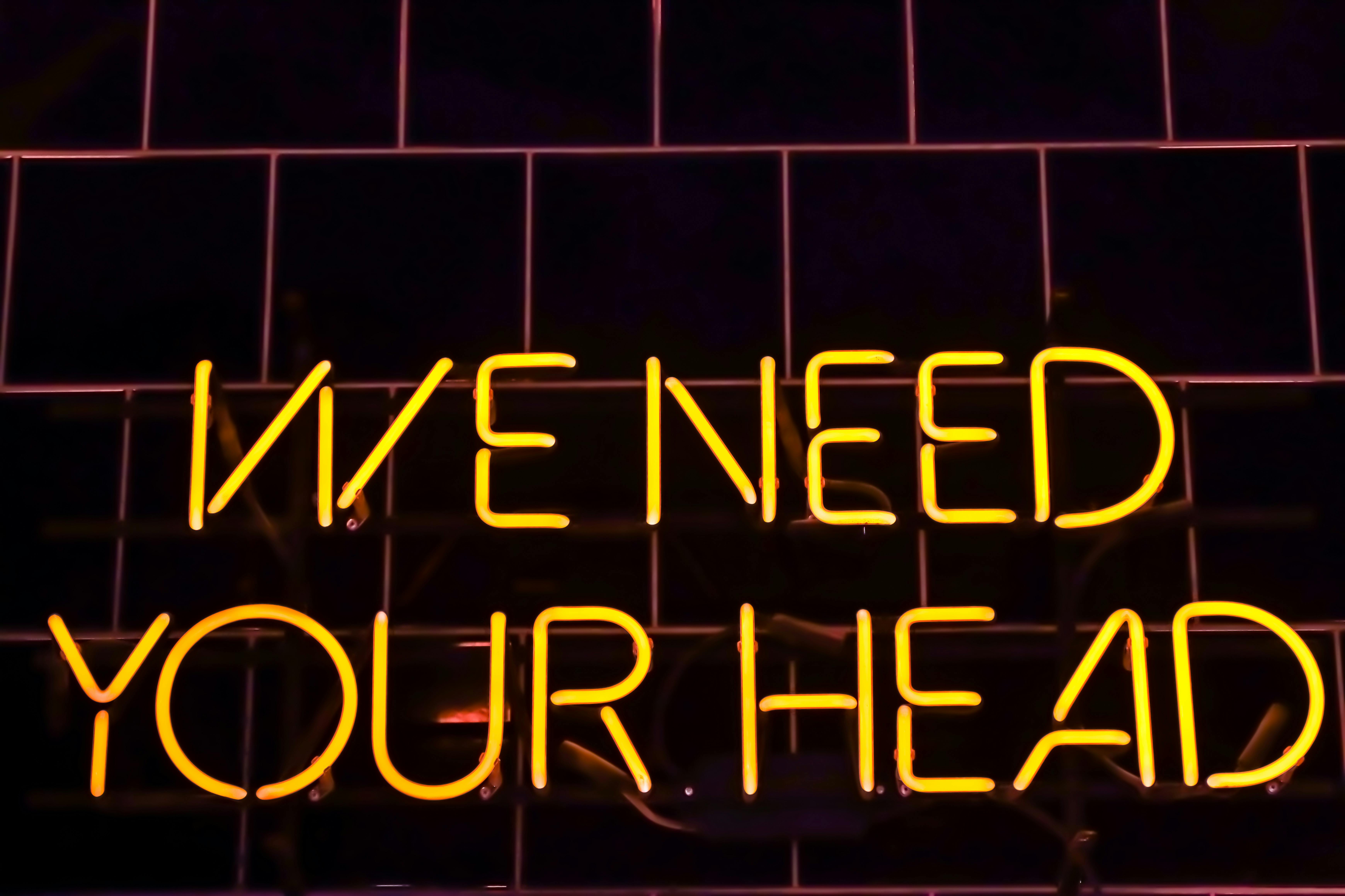 Yellow Neon Light Signages · Free Stock Photo