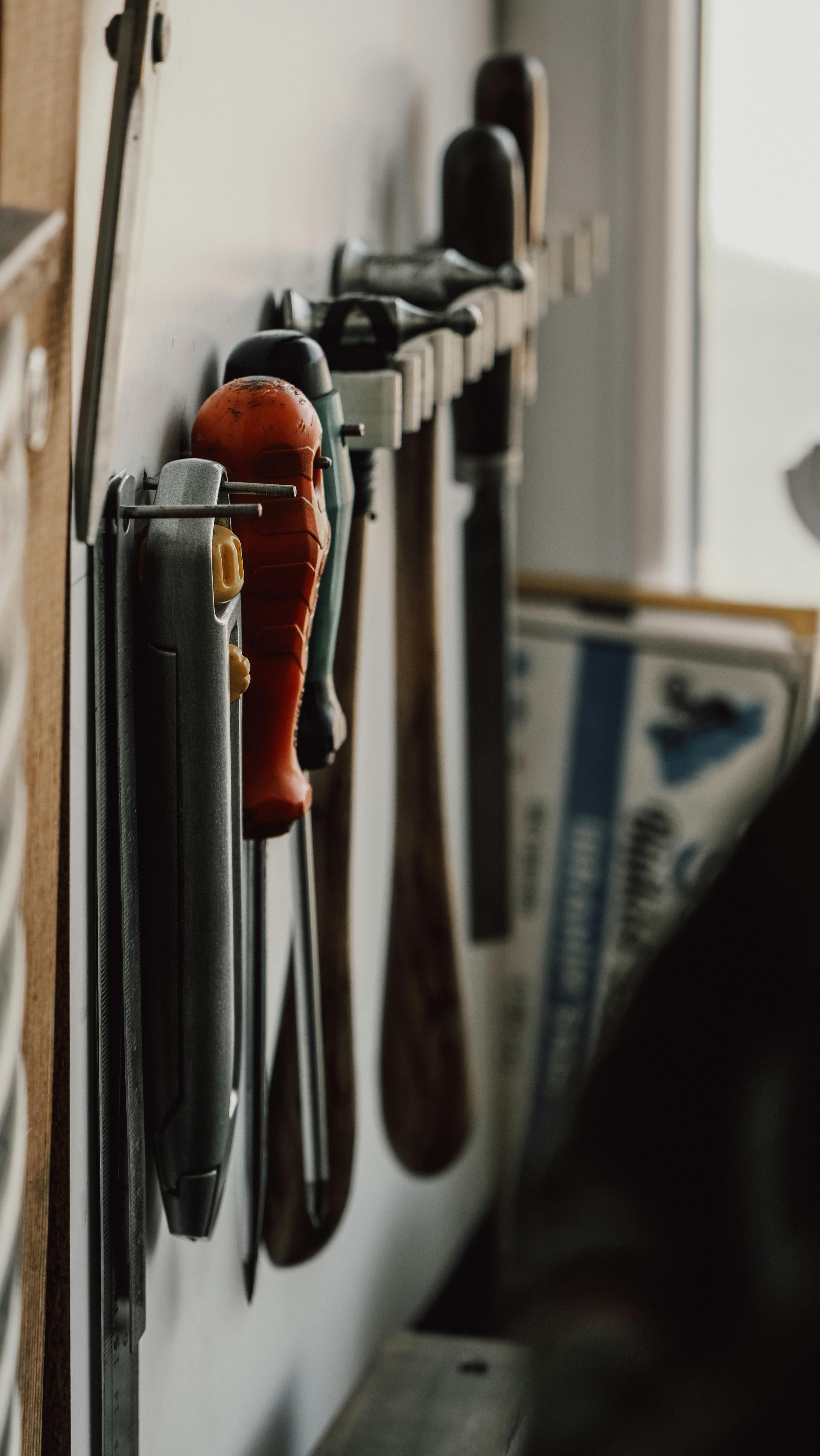 Workshop Tools and Accessories on Wall · Free Stock Photo