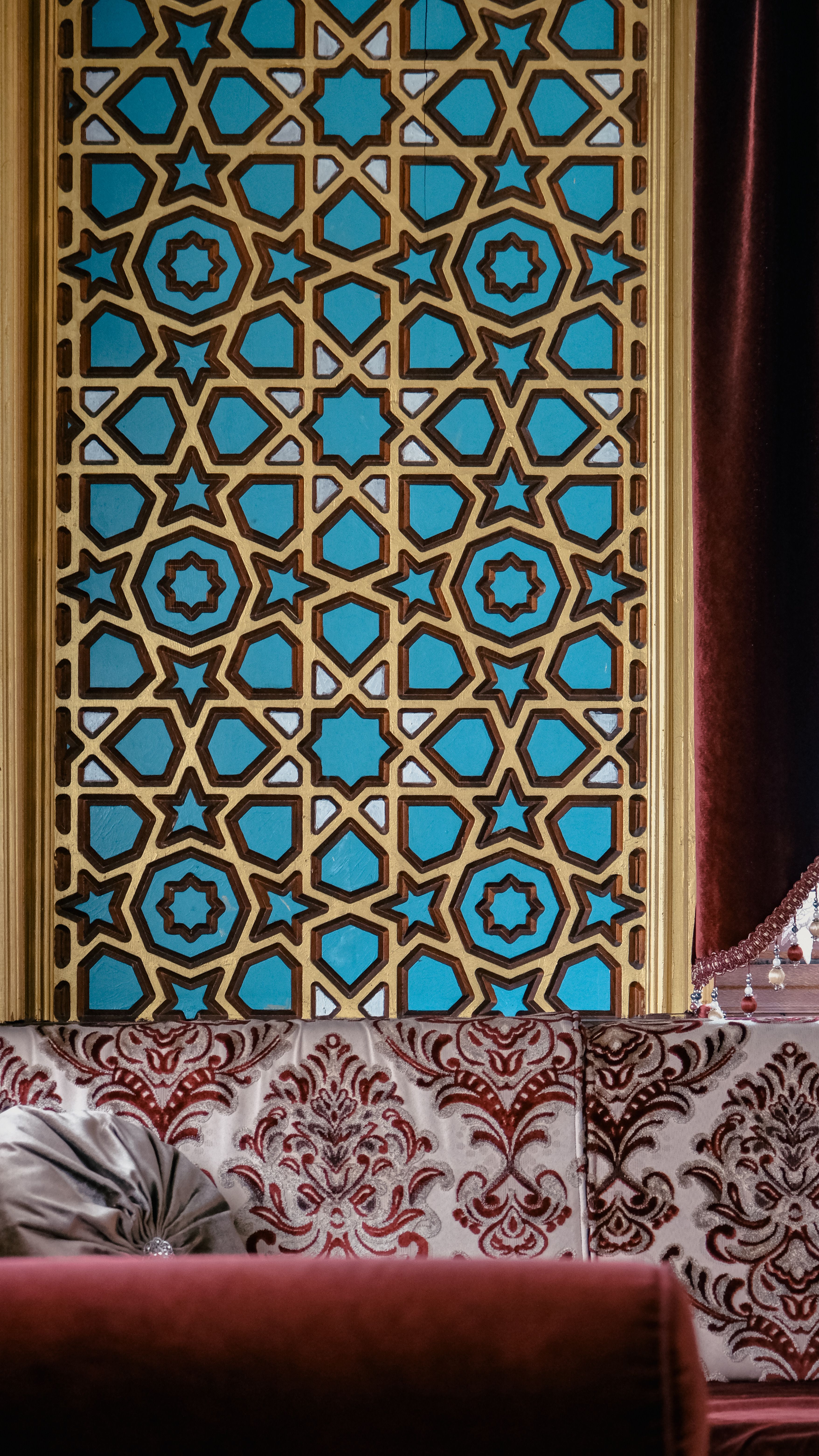 Traditional Ceramic Mosaic with Star Shape Pattern · Free Stock Photo