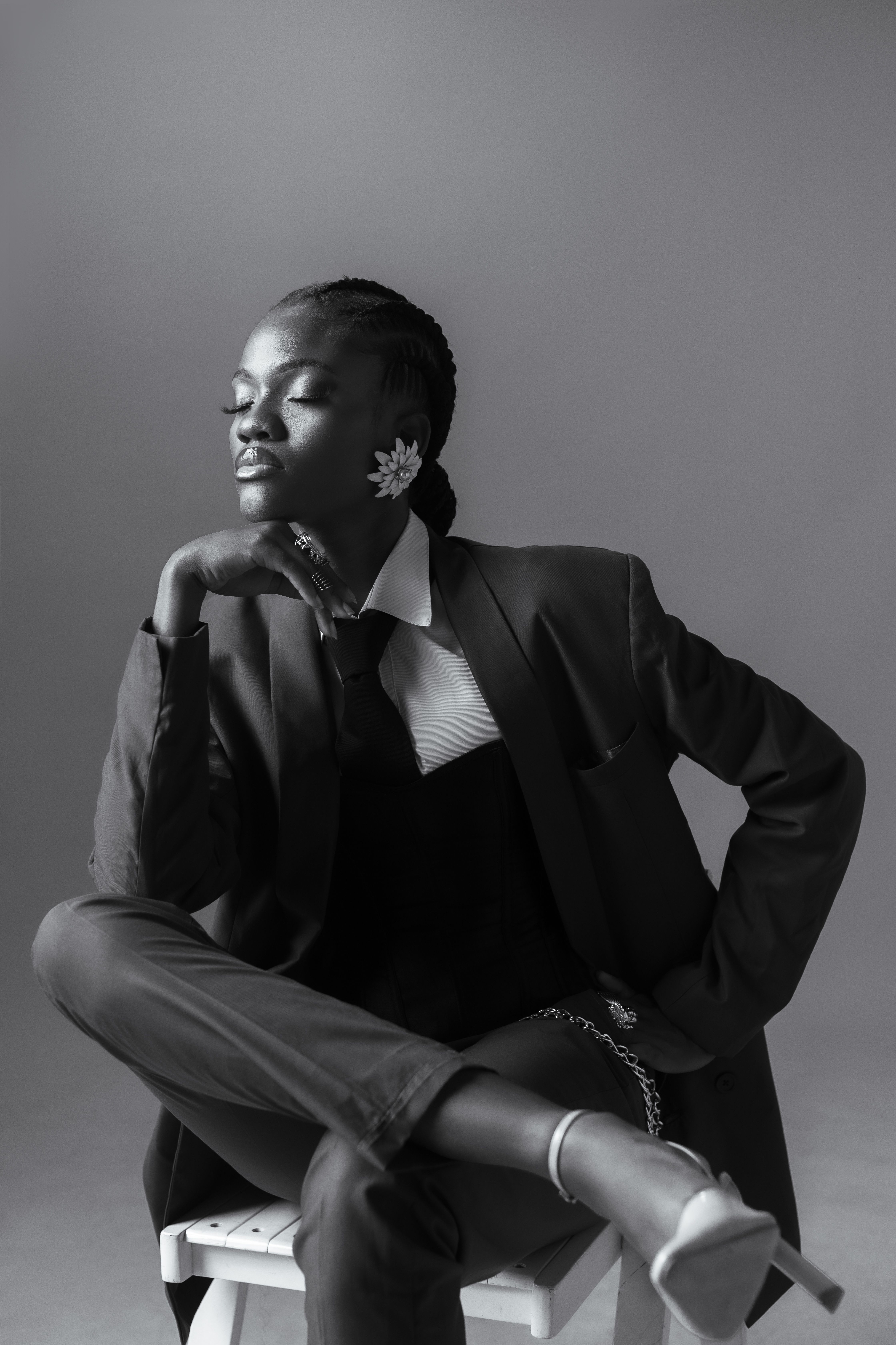 Model Wearing Suit and Necktie · Free Stock Photo