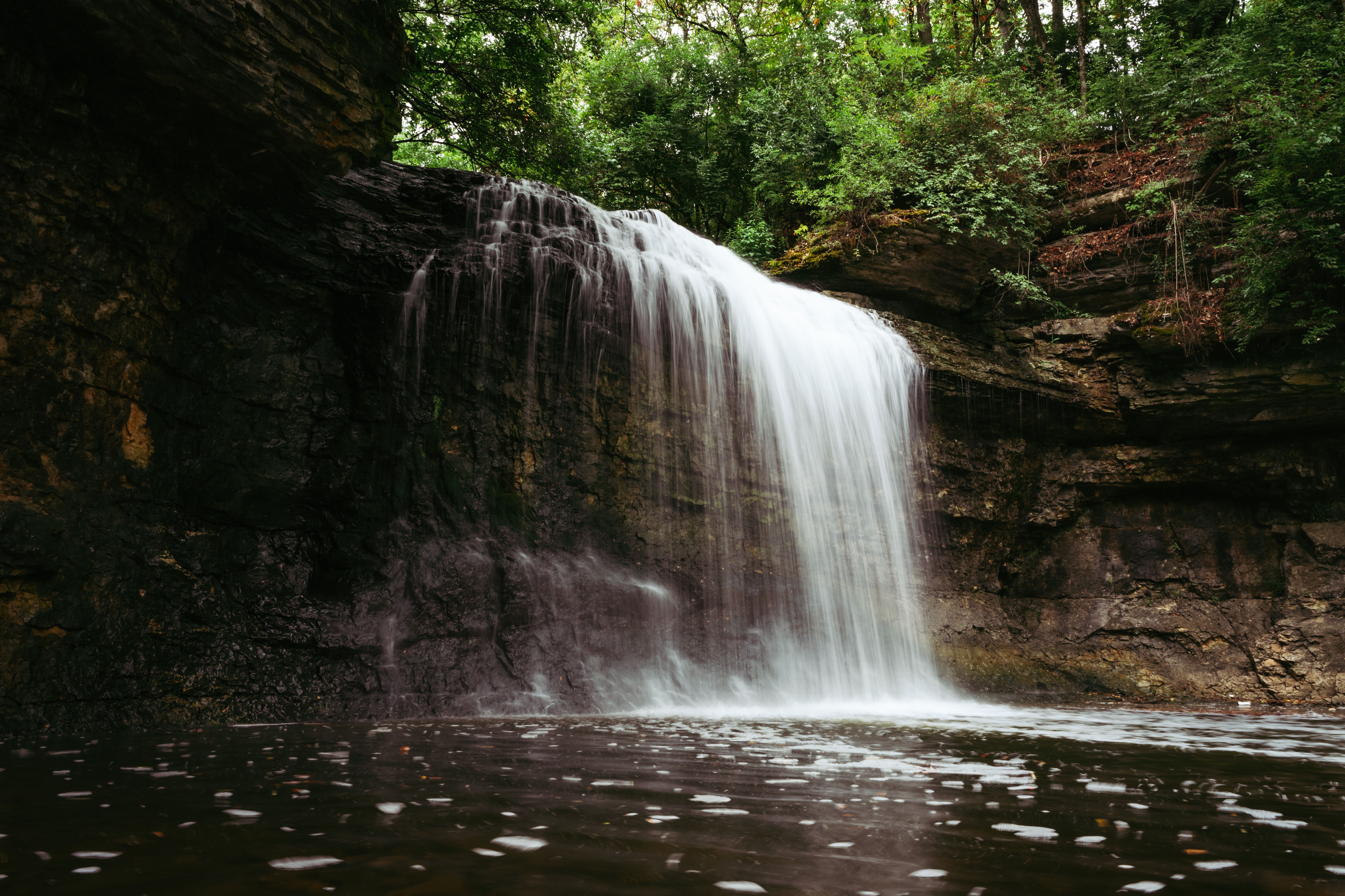 Waterfall on Rocks in Forest · Free Stock Photo