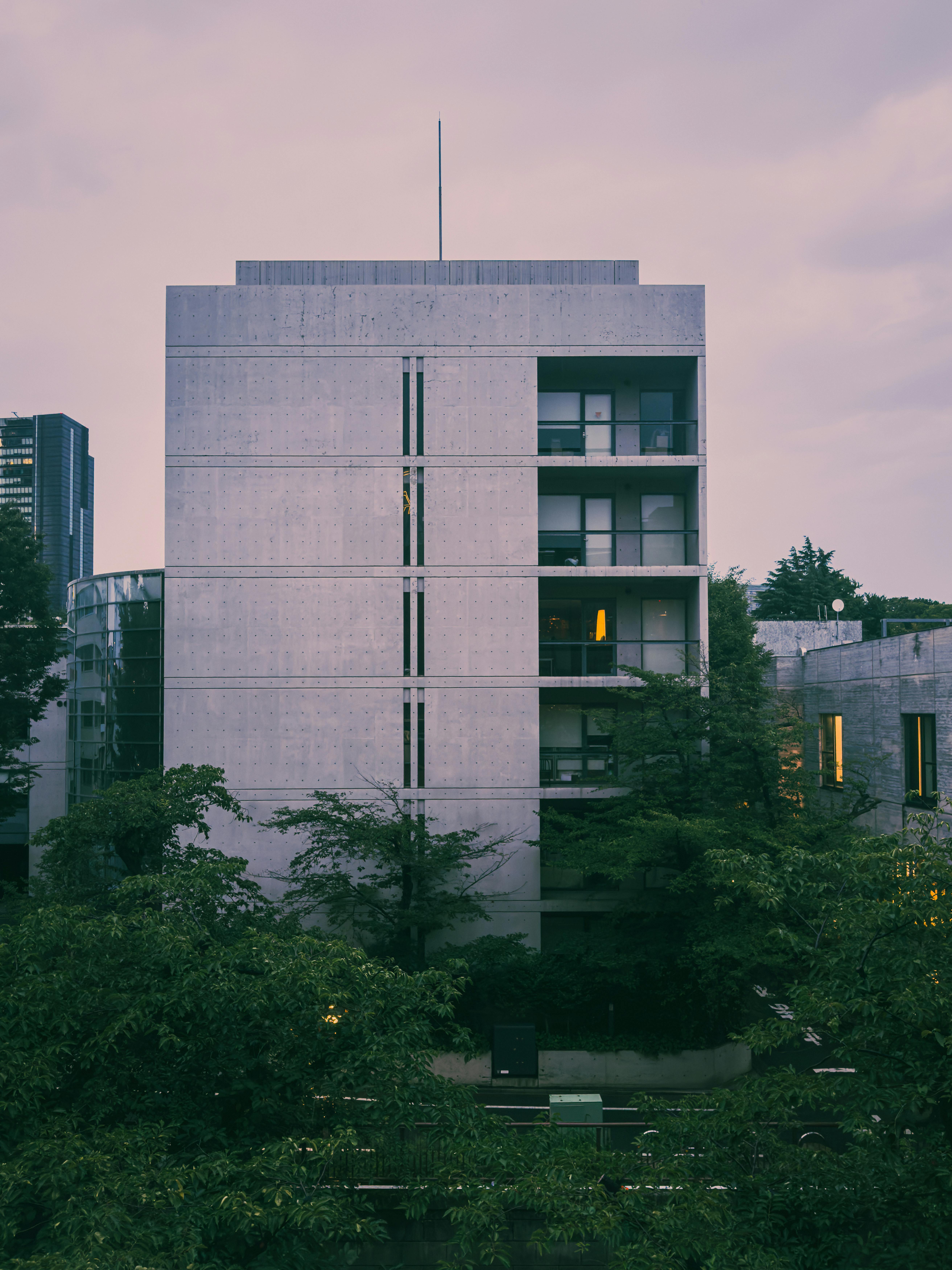 Concrete Rectangular Apartment Building with Balconies · Free Stock Photo