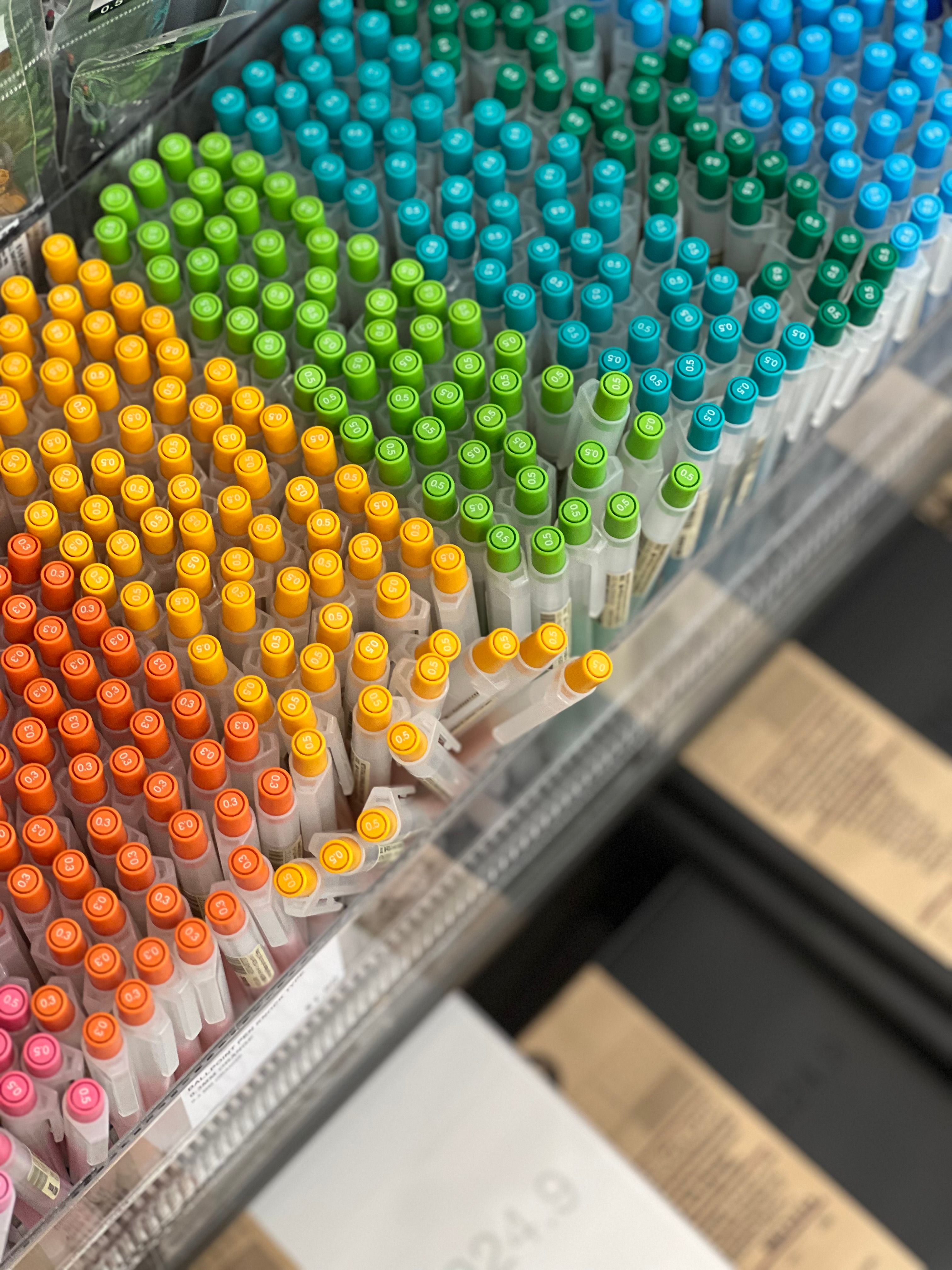Colored Pens in a Store · Free Stock Photo