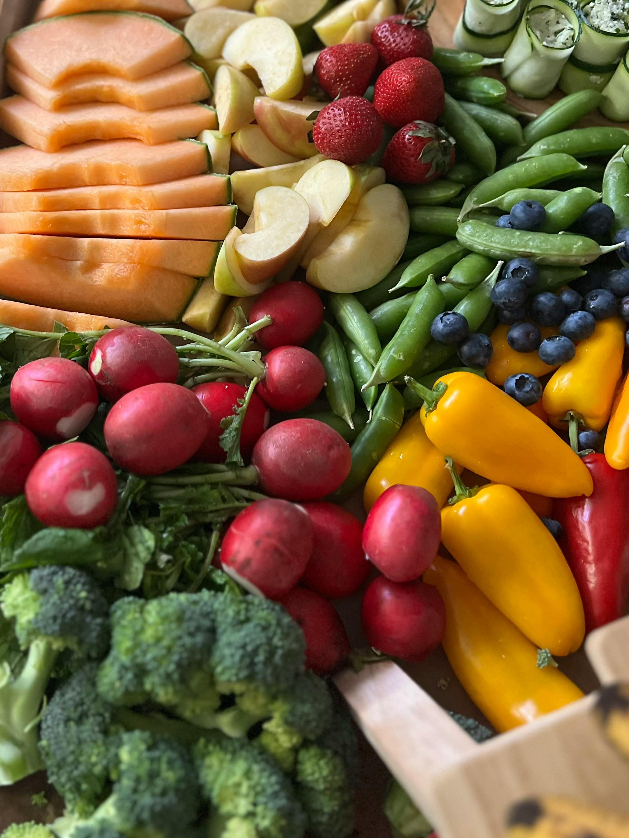 A large assortment of fruits and vegetables on a table · Free Stock Photo