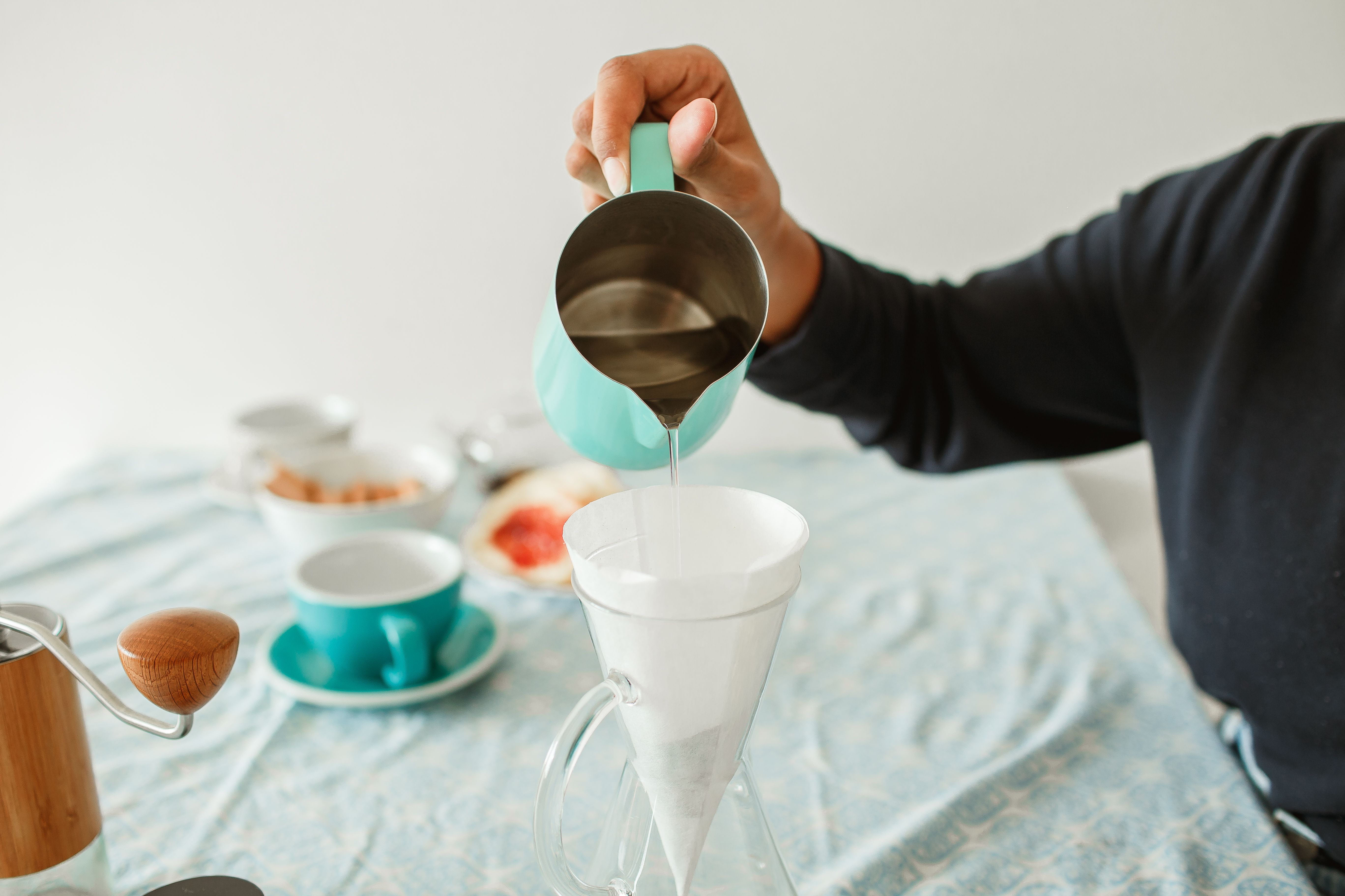 Brewing Coffee with a Pour Over Filter · Free Stock Photo