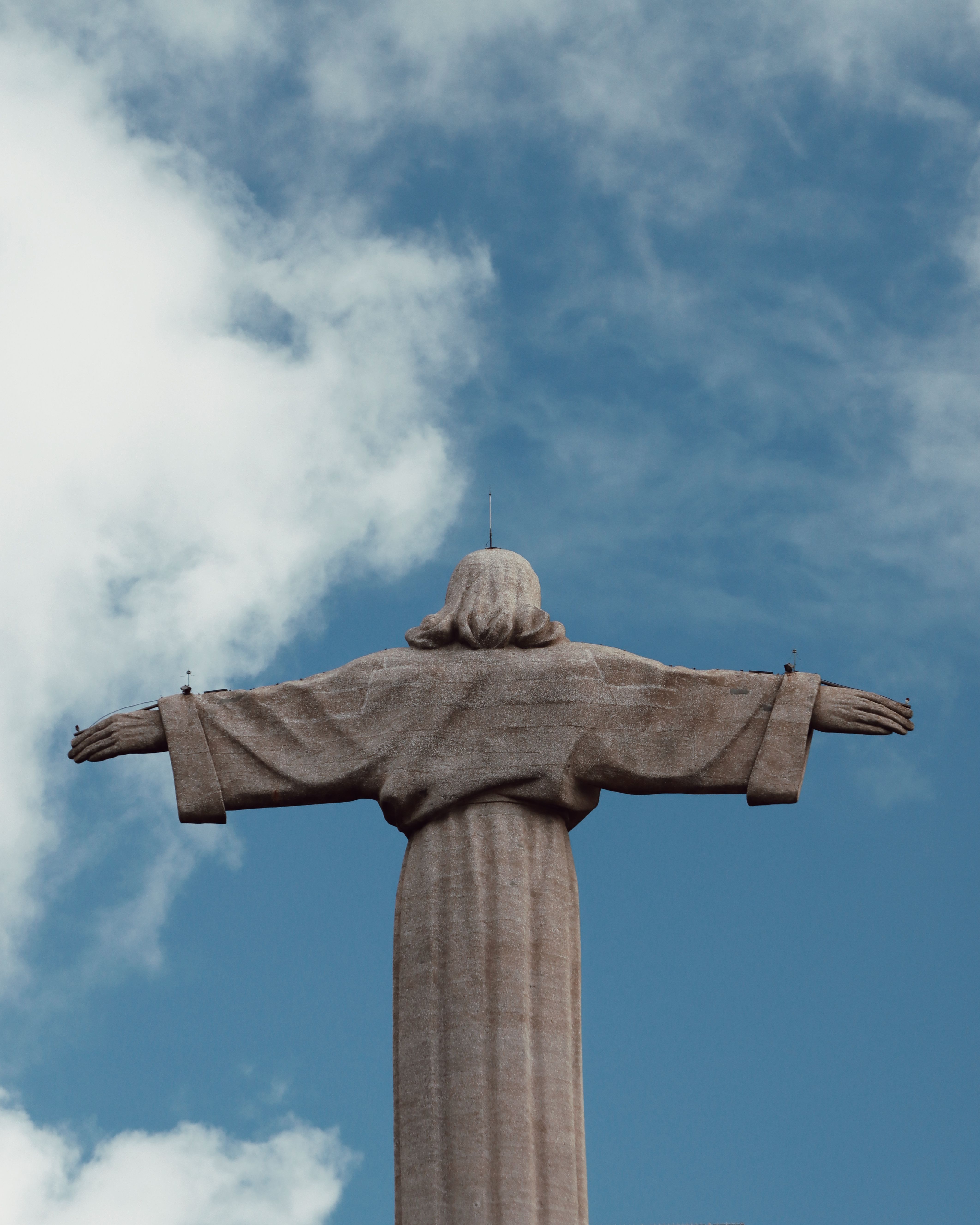 A Low Angle Shot of a Sanctuary of Christ the King Under the Blue Sky ...