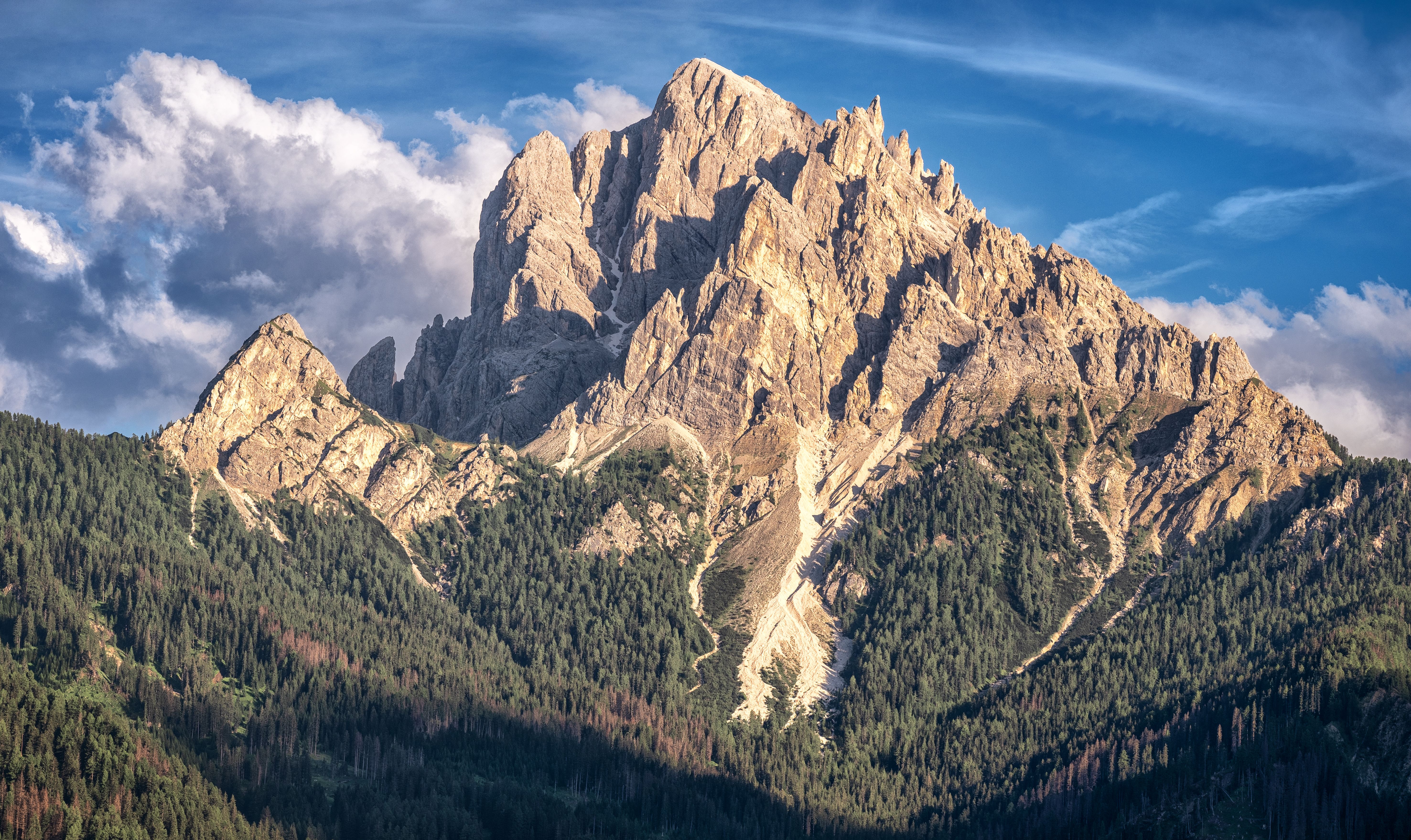 Picco di Vallandro Mountain Peak in the Dolomites, South Tyrol, Italy ...