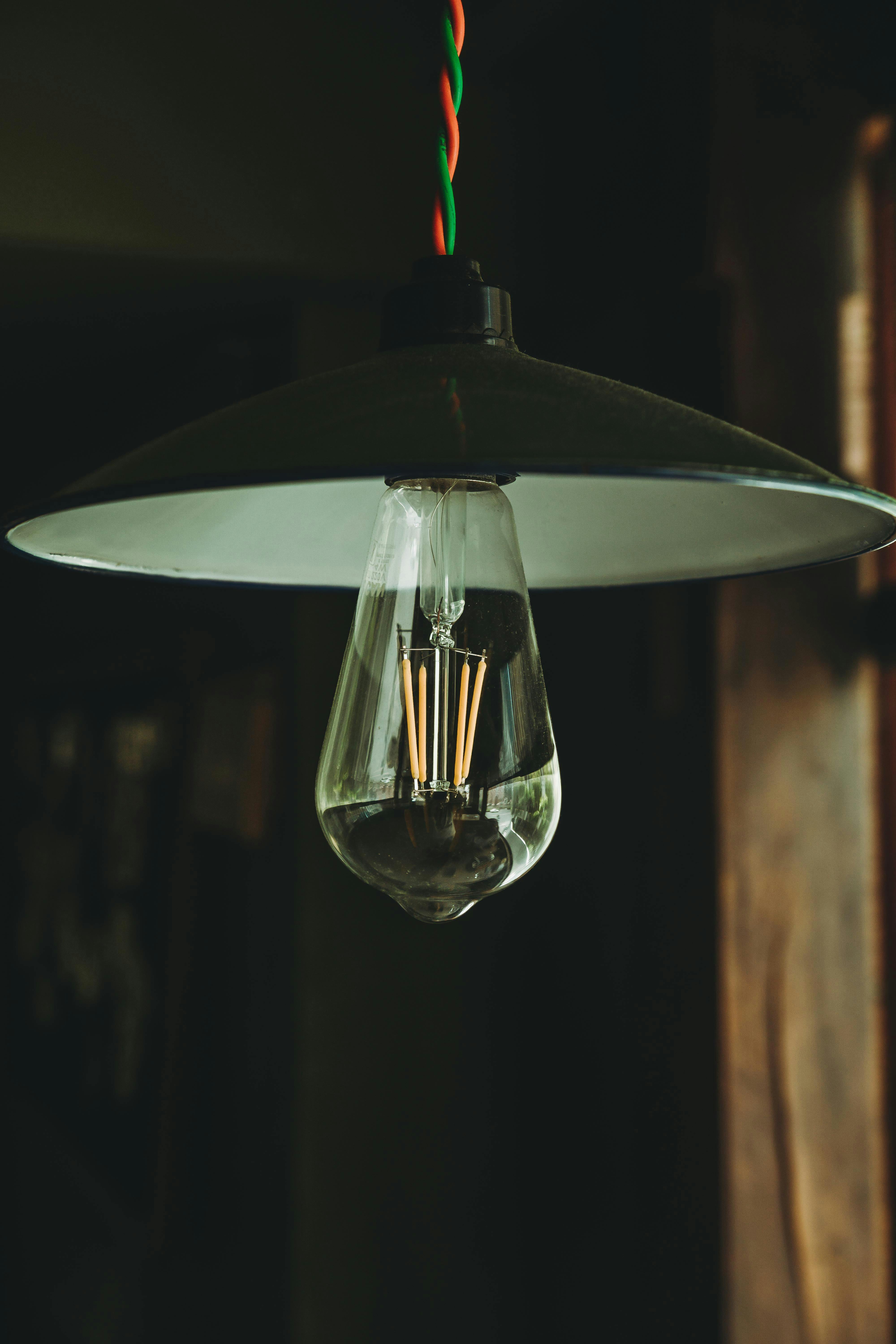 Simple Light Fixture with a Large Light Bulb · Free Stock Photo