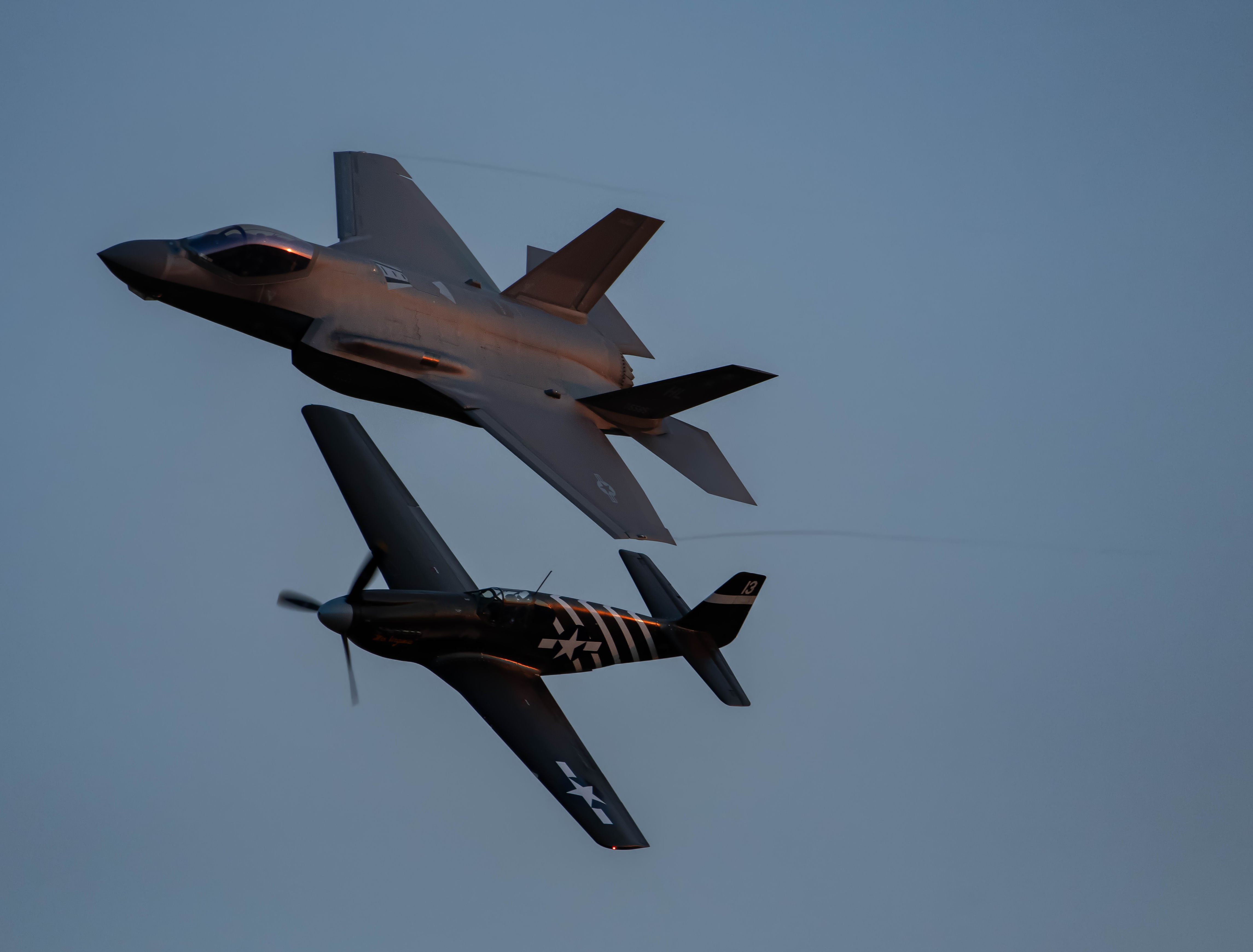 2 Jet Planes Flying Under Blue Sky · Free Stock Photo